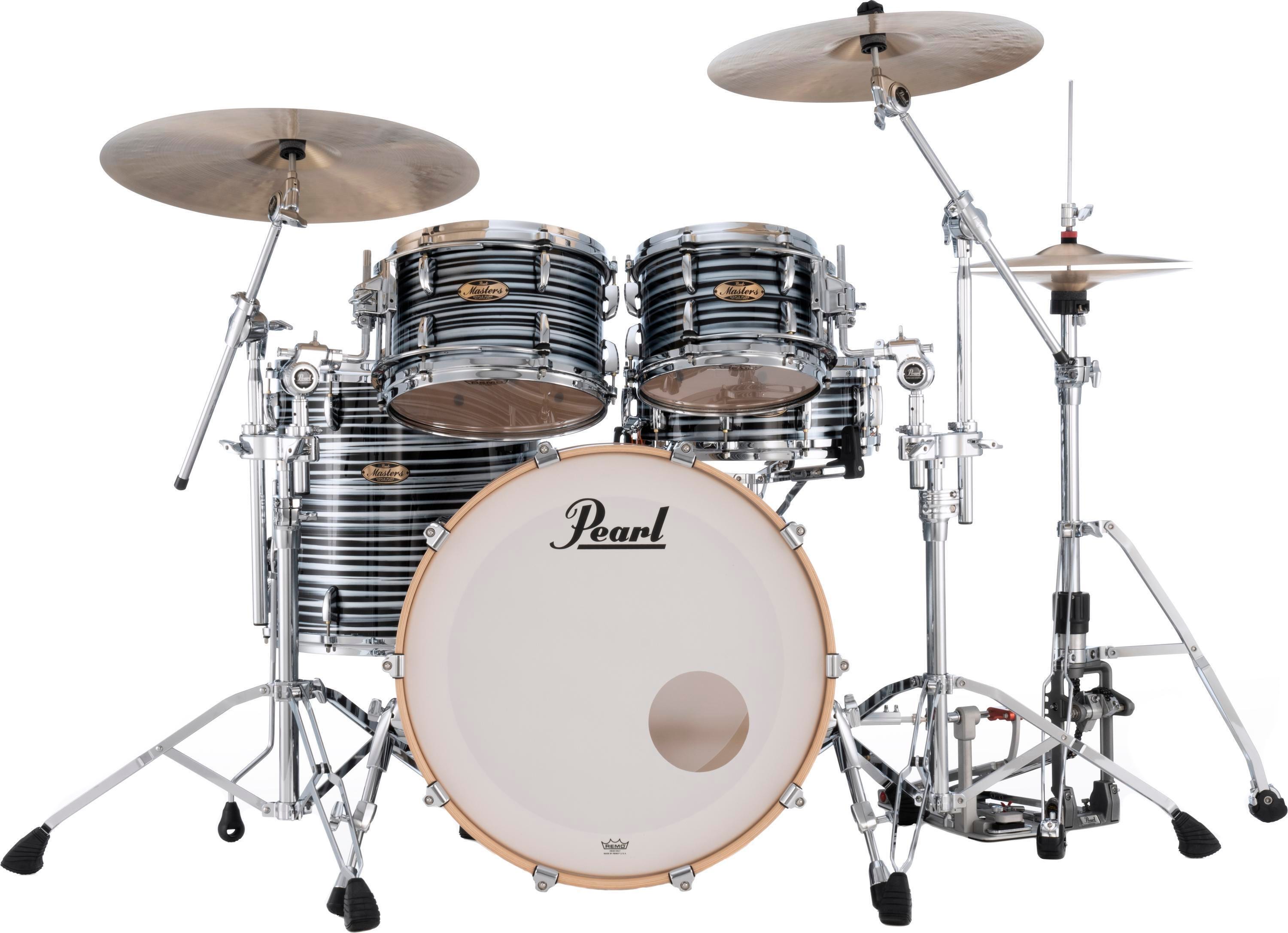 Pearl Masters Maple Pure 4-piece Shell Pack - Black Oyster Swirl ...