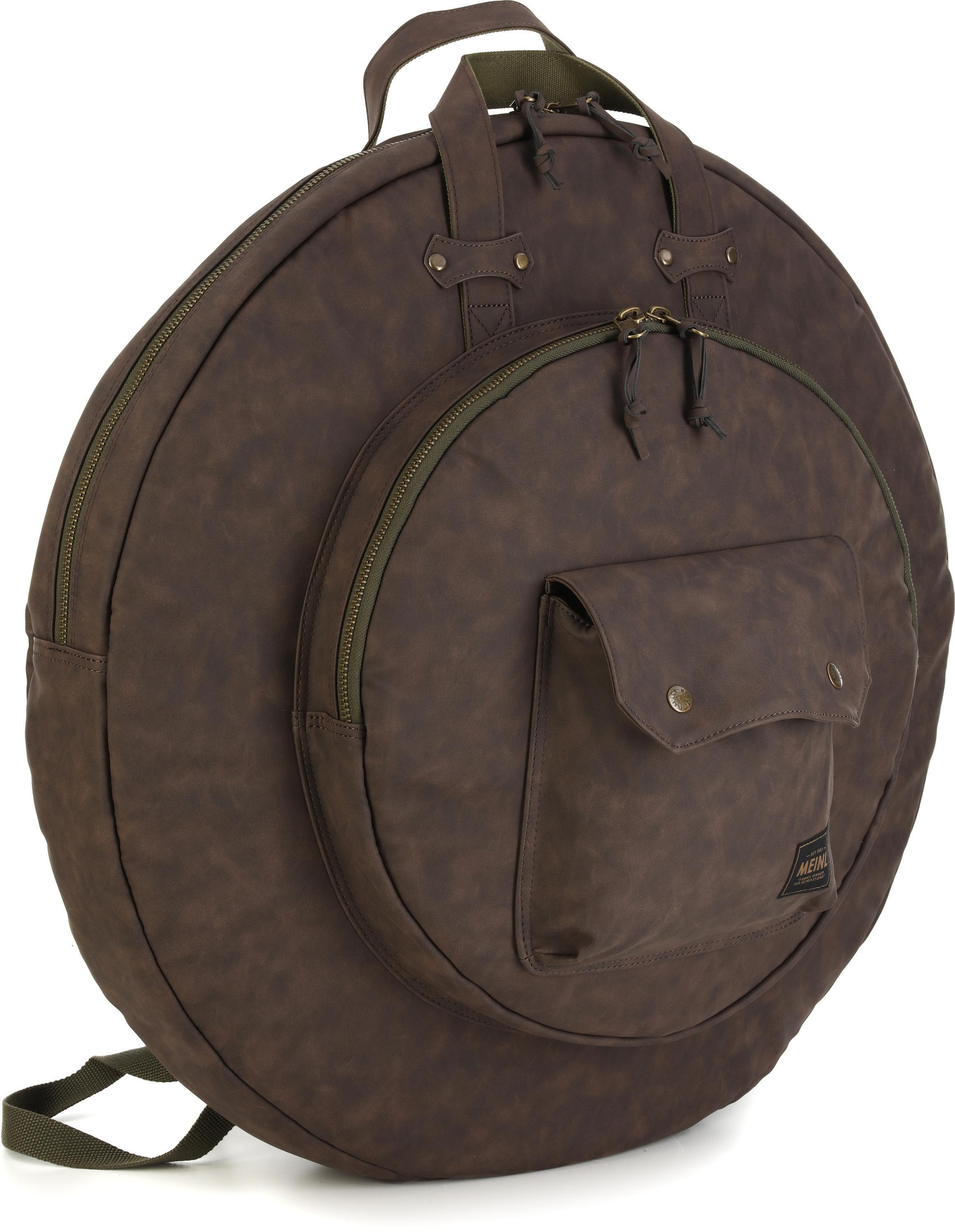 Meinl Cymbals Vintage Hyde Cymbal Bag and Stick Bag - 22 inch, Dark ...