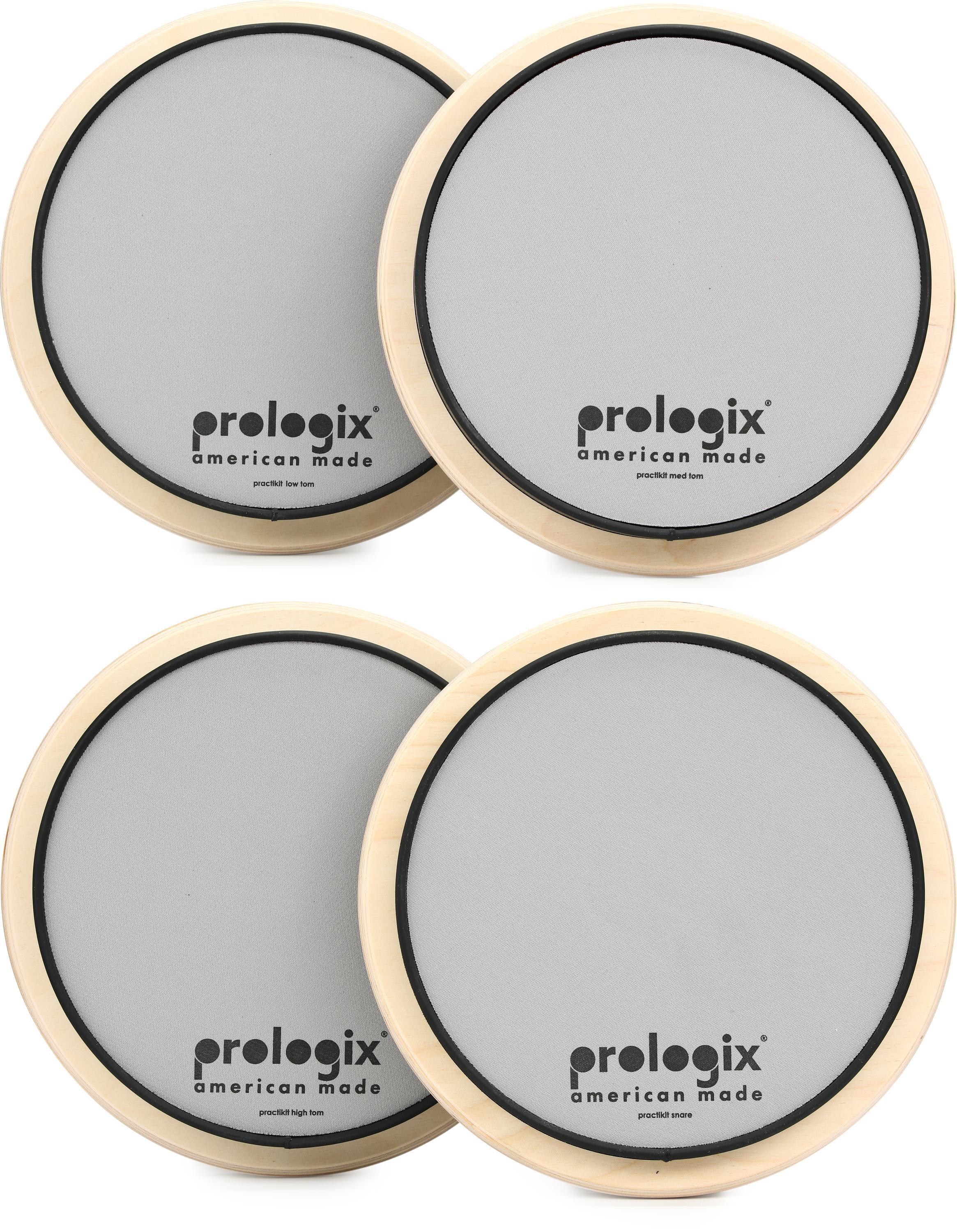 Prologix Percussion Practikit Drumset Practice Pads - 8 inches (4-pack ...