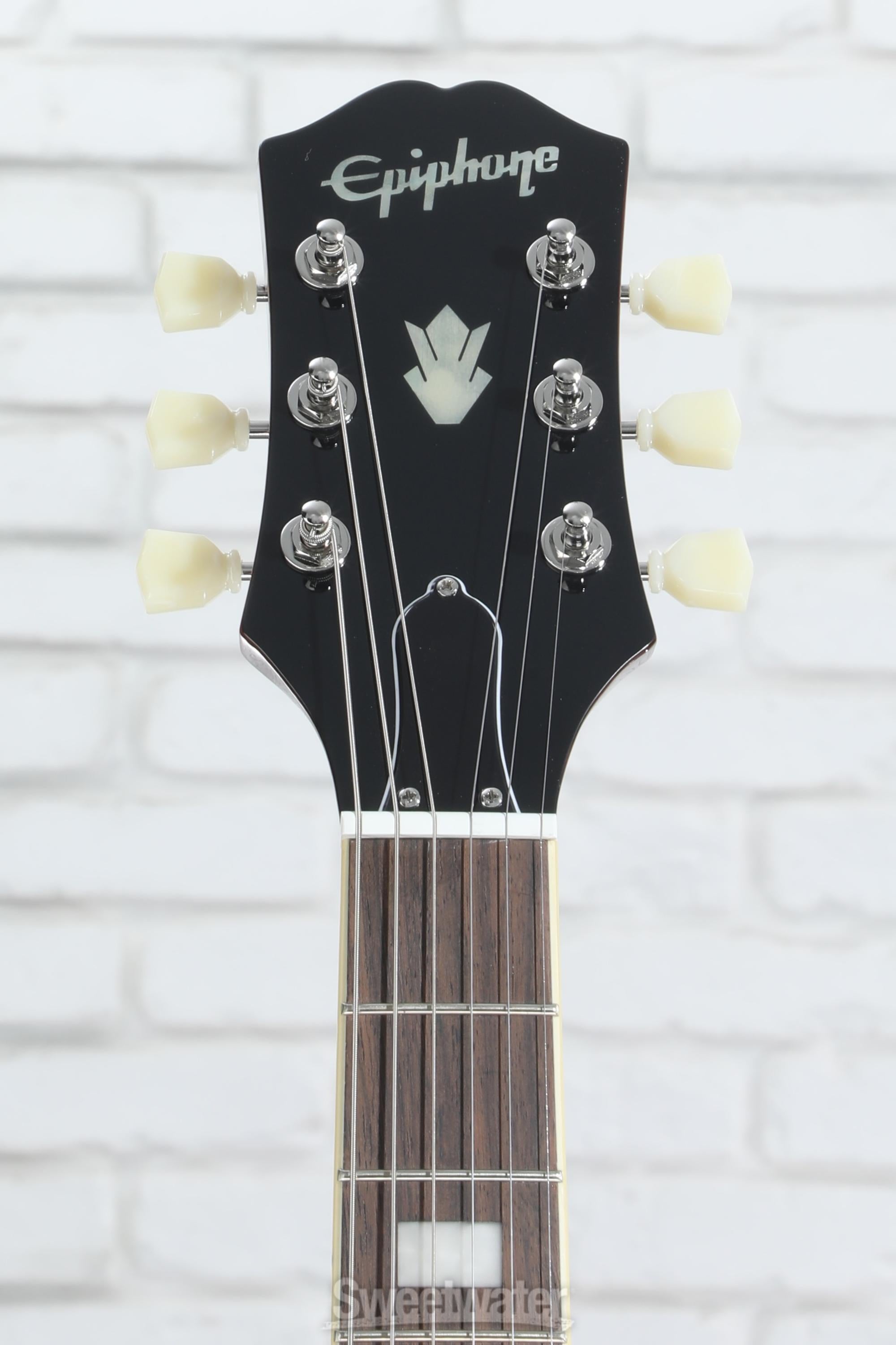 Epiphone ES-335 Figured Semi-hollowbody Electric Guitar - Raspberry Tea ...