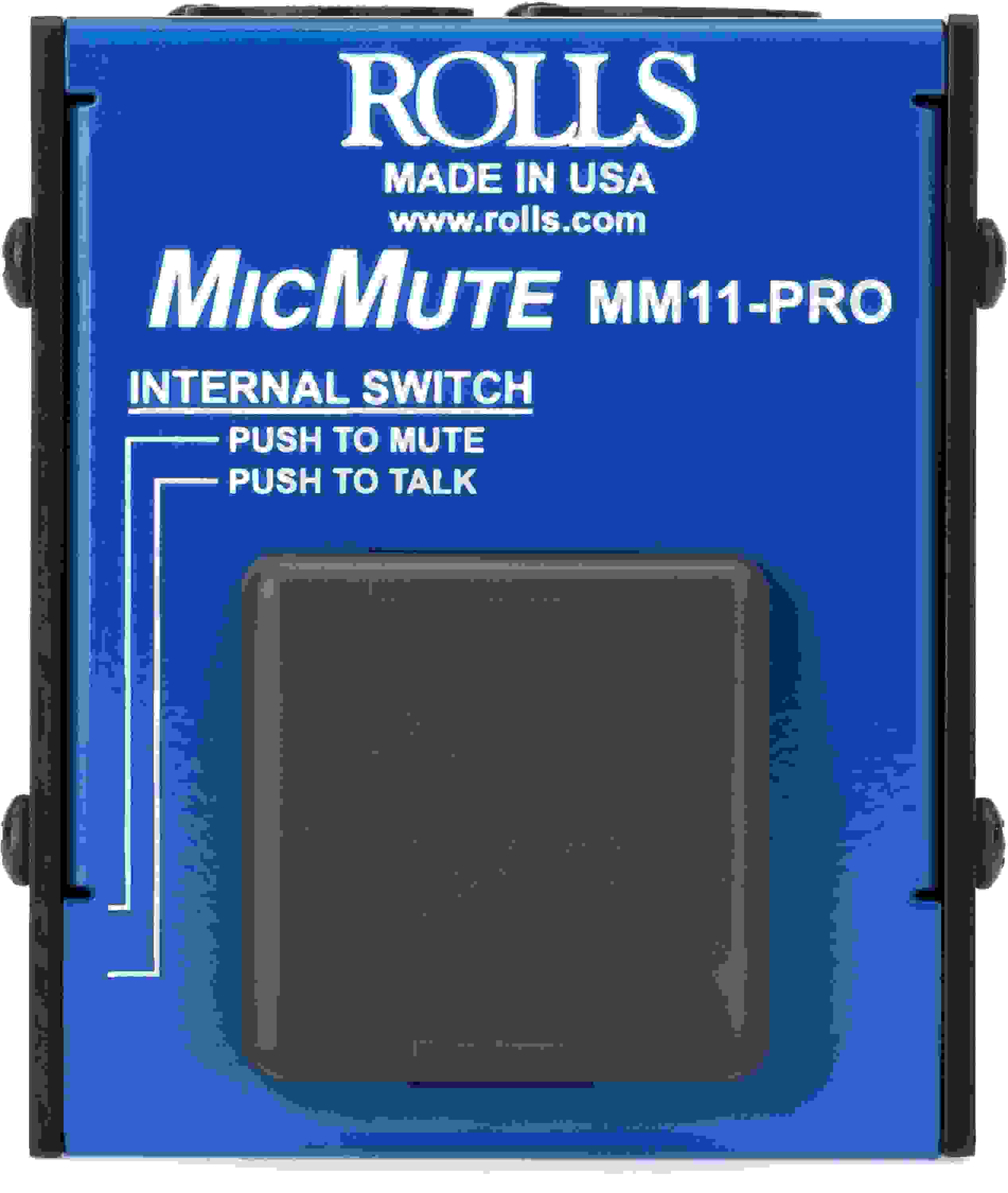 Rolls MM11-Pro MicMute Microphone Mute/Talk Switch | Sweetwater