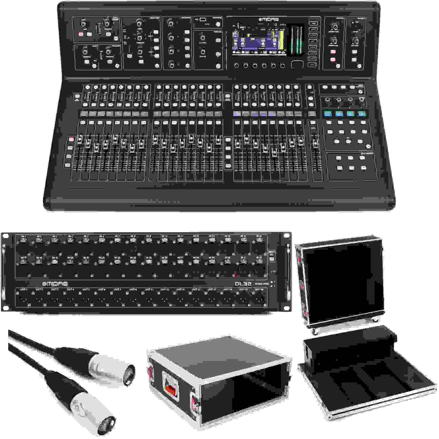Midas M32 Tour Pack with Digital Mixer, Stage Box and Road Case ...