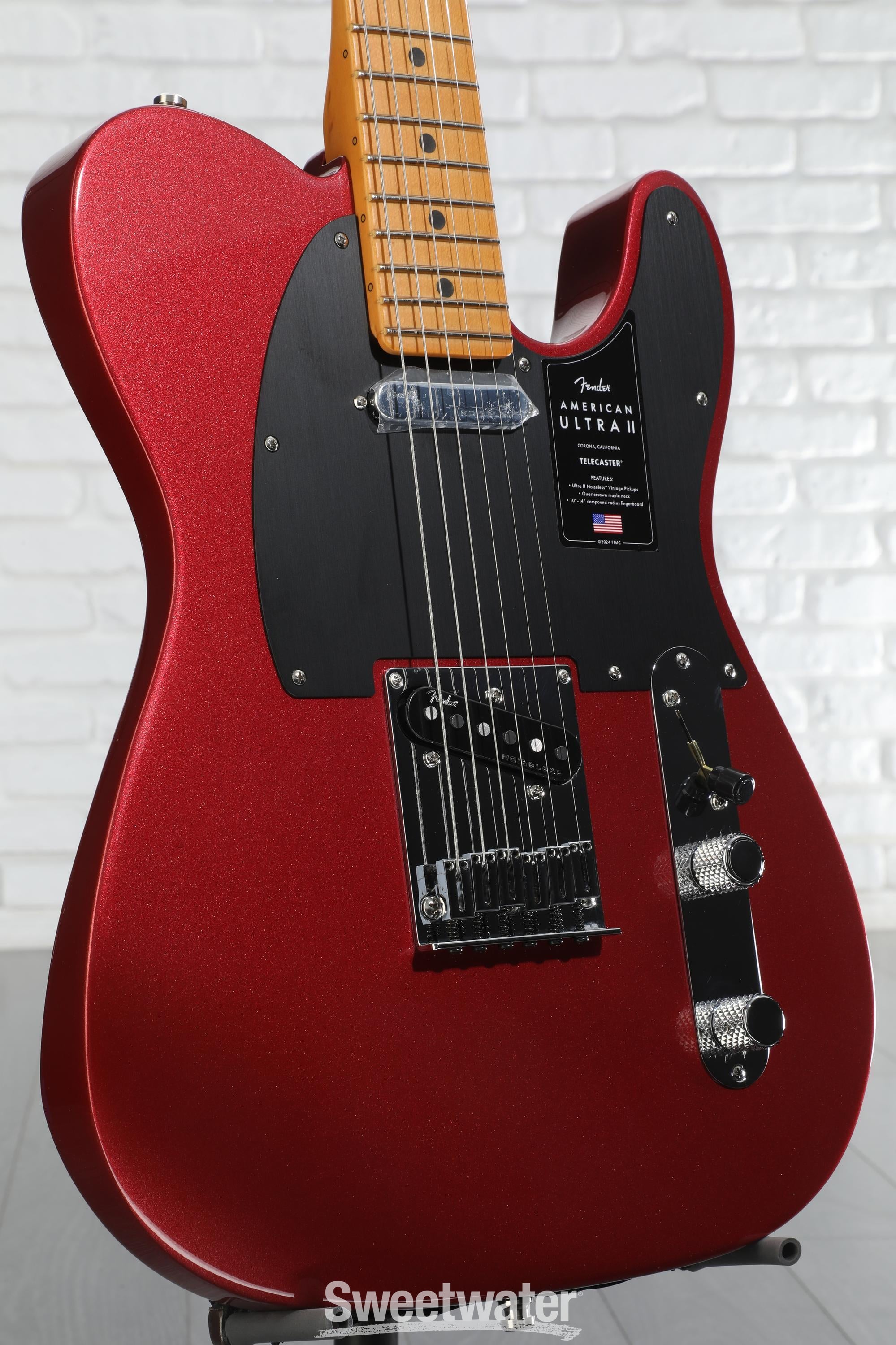 Fender American Ultra II Telecaster Electric Guitar - Sinister Red ...