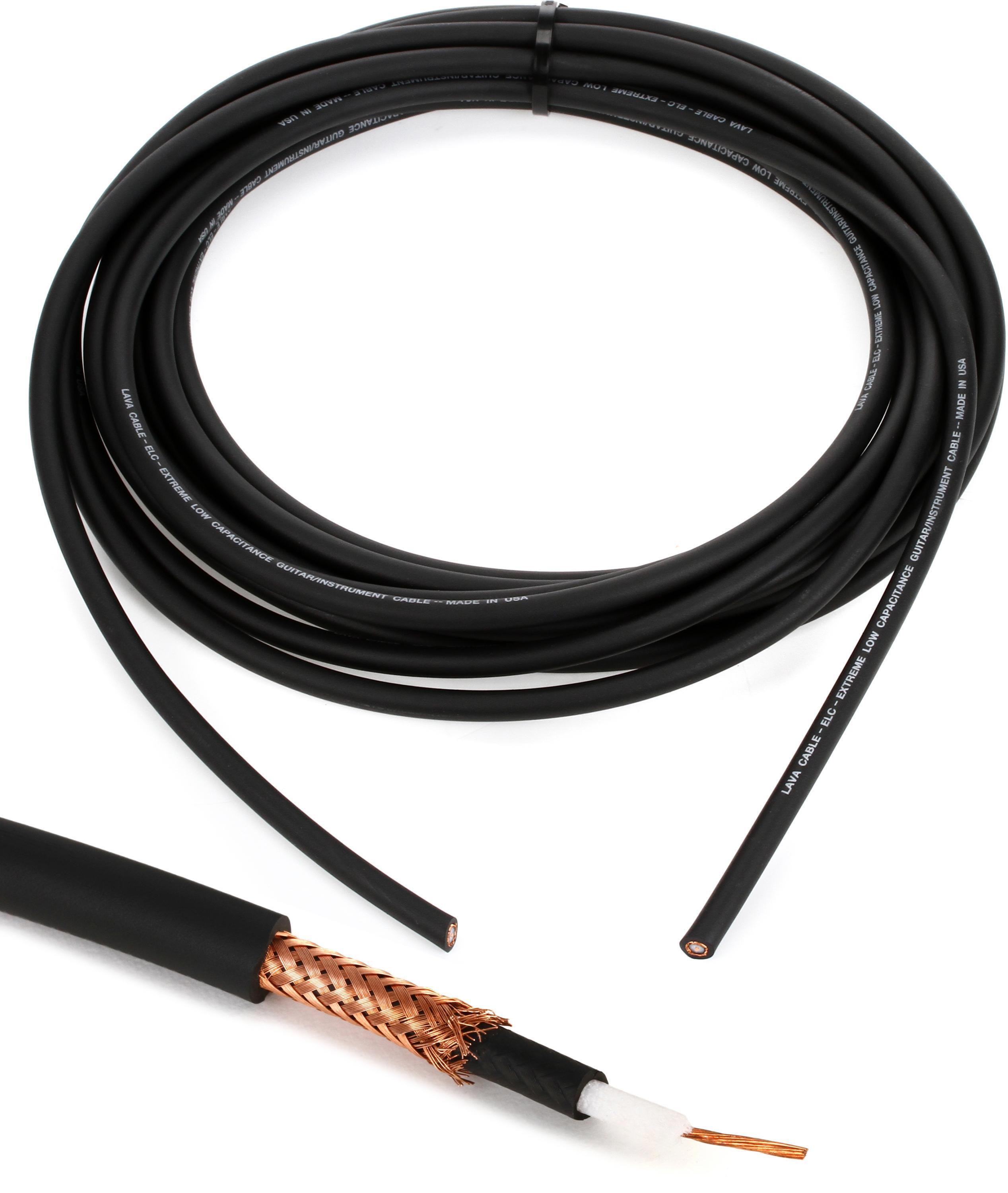 Lava Cable ELC Instrument Wire - Black 25 Foot | Sweetwater