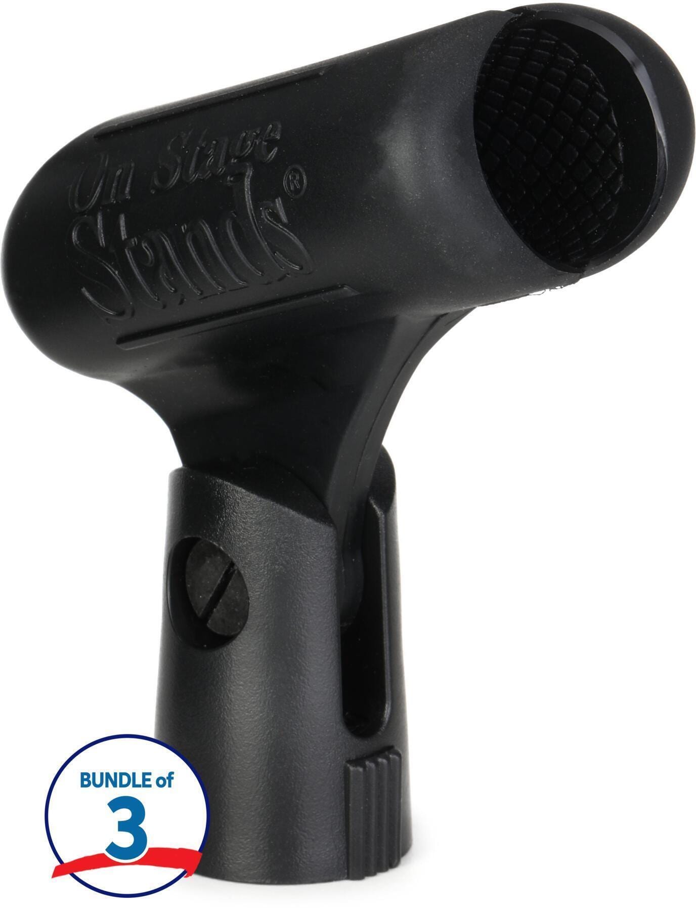 On-Stage MY100 Unbreakable Rubber Dynamic Microphone Clip (3-pack ...