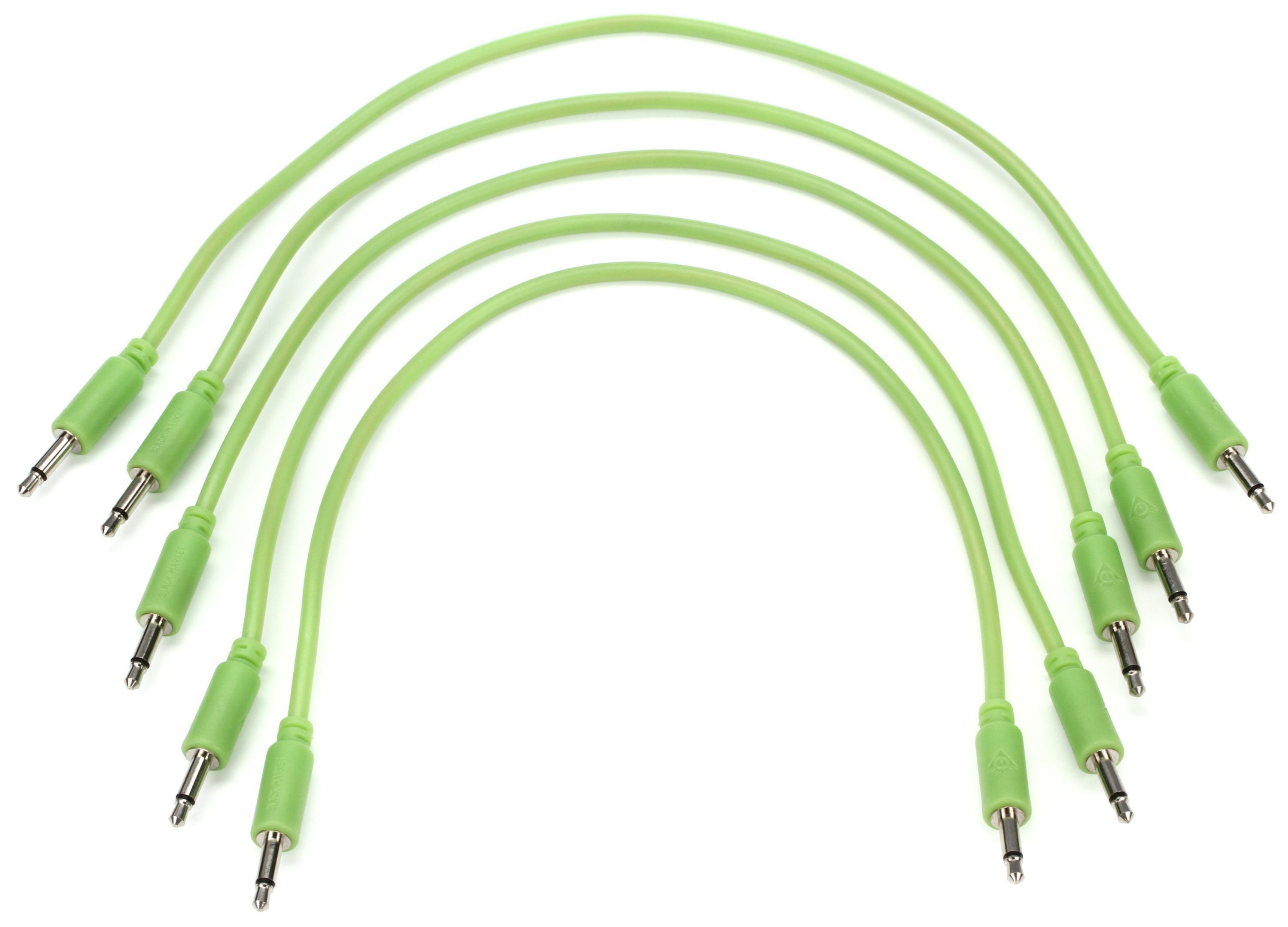 Black Market Eurorack Patch Cable 5-pack - 25cm Glow in the Dark ...