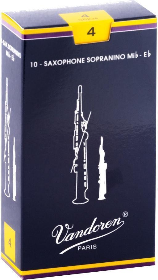 Vandoren SR234 - Traditional Sopranino Saxophone Reeds - 4.0 (10-pack ...