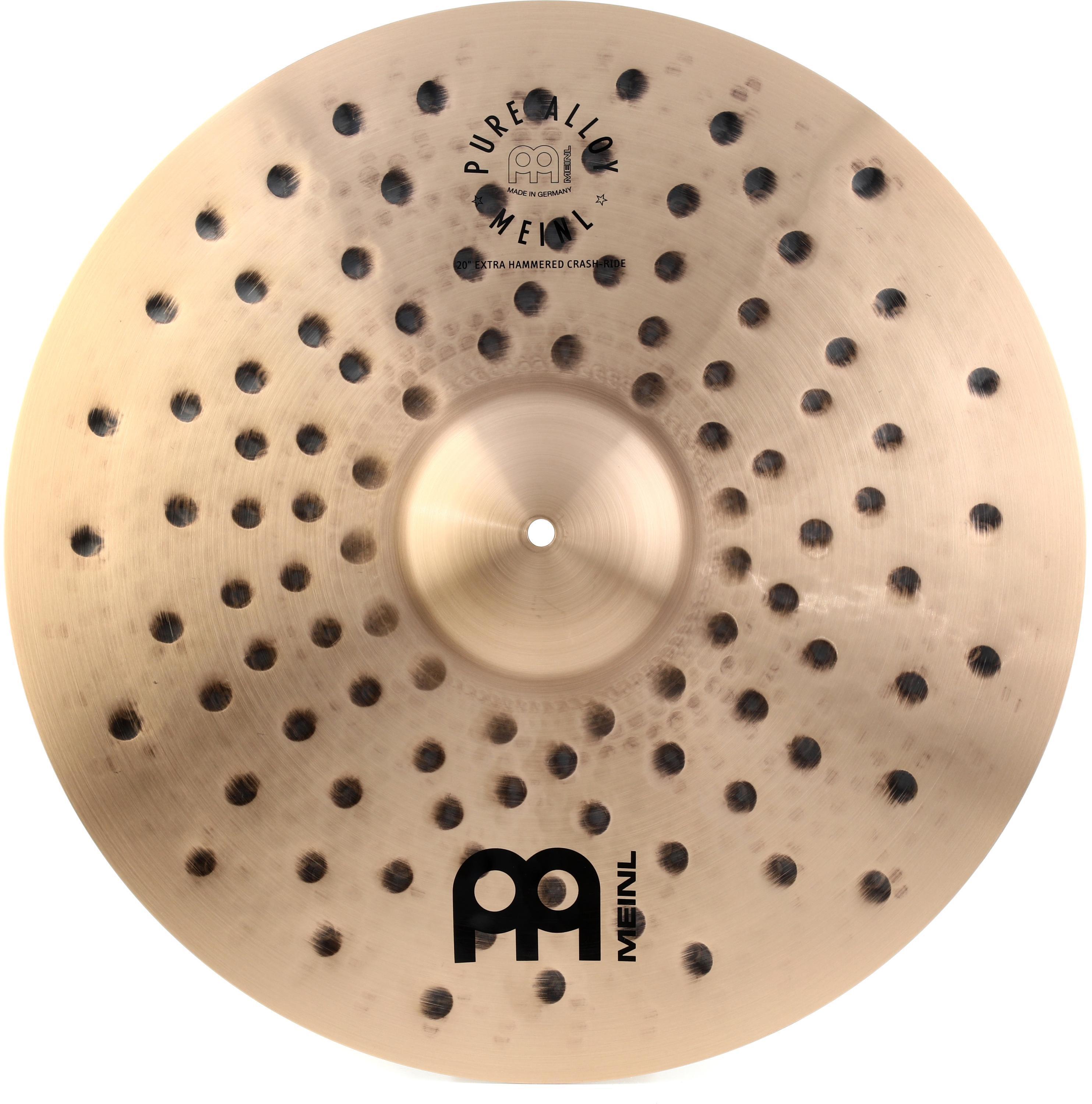 Meinl Cymbals Pure Alloy Crash/Ride Cymbal - 20 inch, Extra Hammered ...