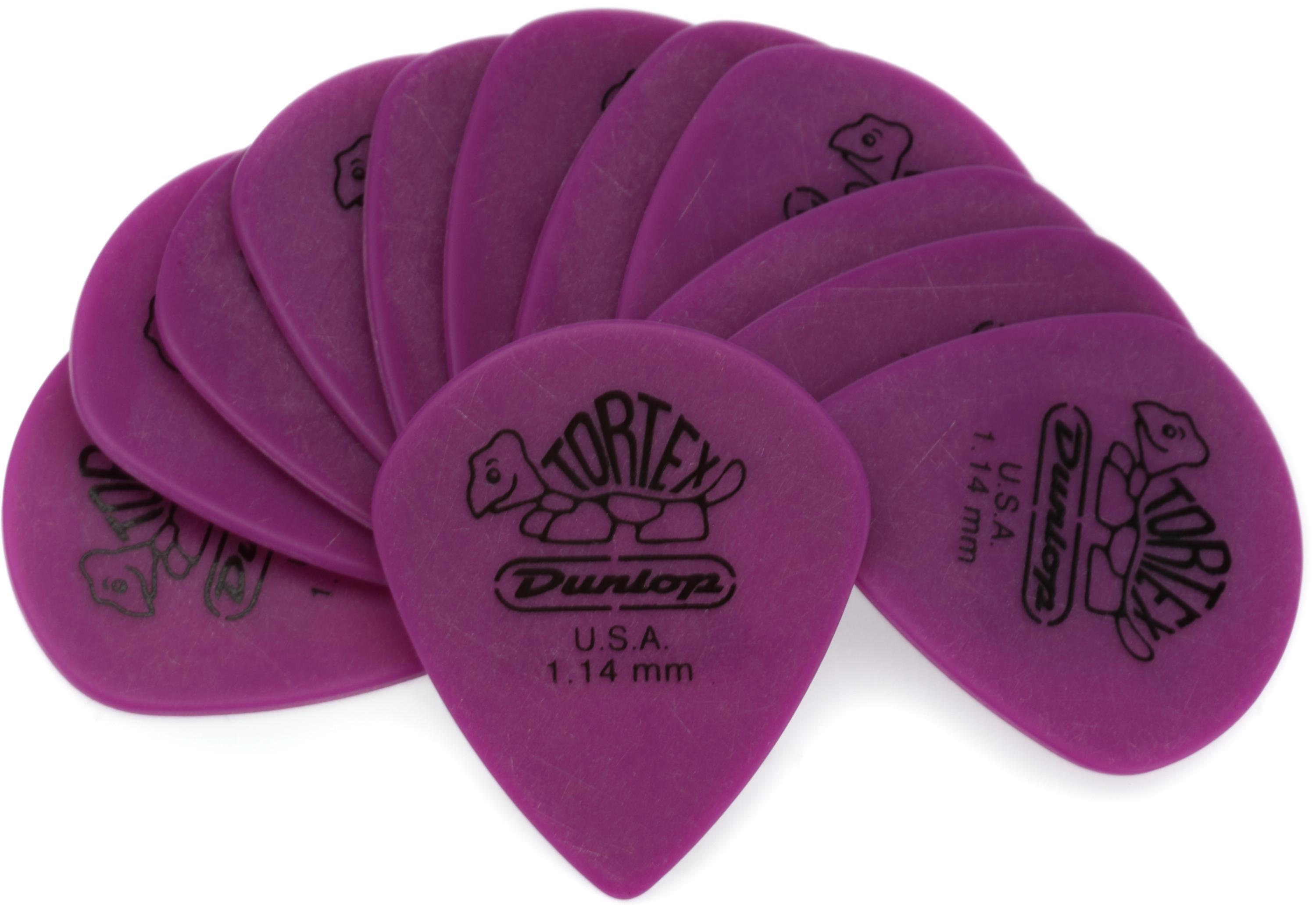 Dunlop Tortex Jazz III XL Guitar Picks - 1.14mm Purple (12-pack ...