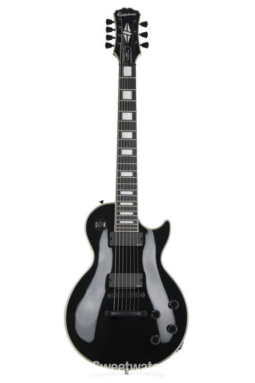 Epiphone Matt Heafy Les Paul Custom-7 - Ebony | Sweetwater Epiphone Matt Heafy Les Paul Custom-7 - Ebony | Sweetwater