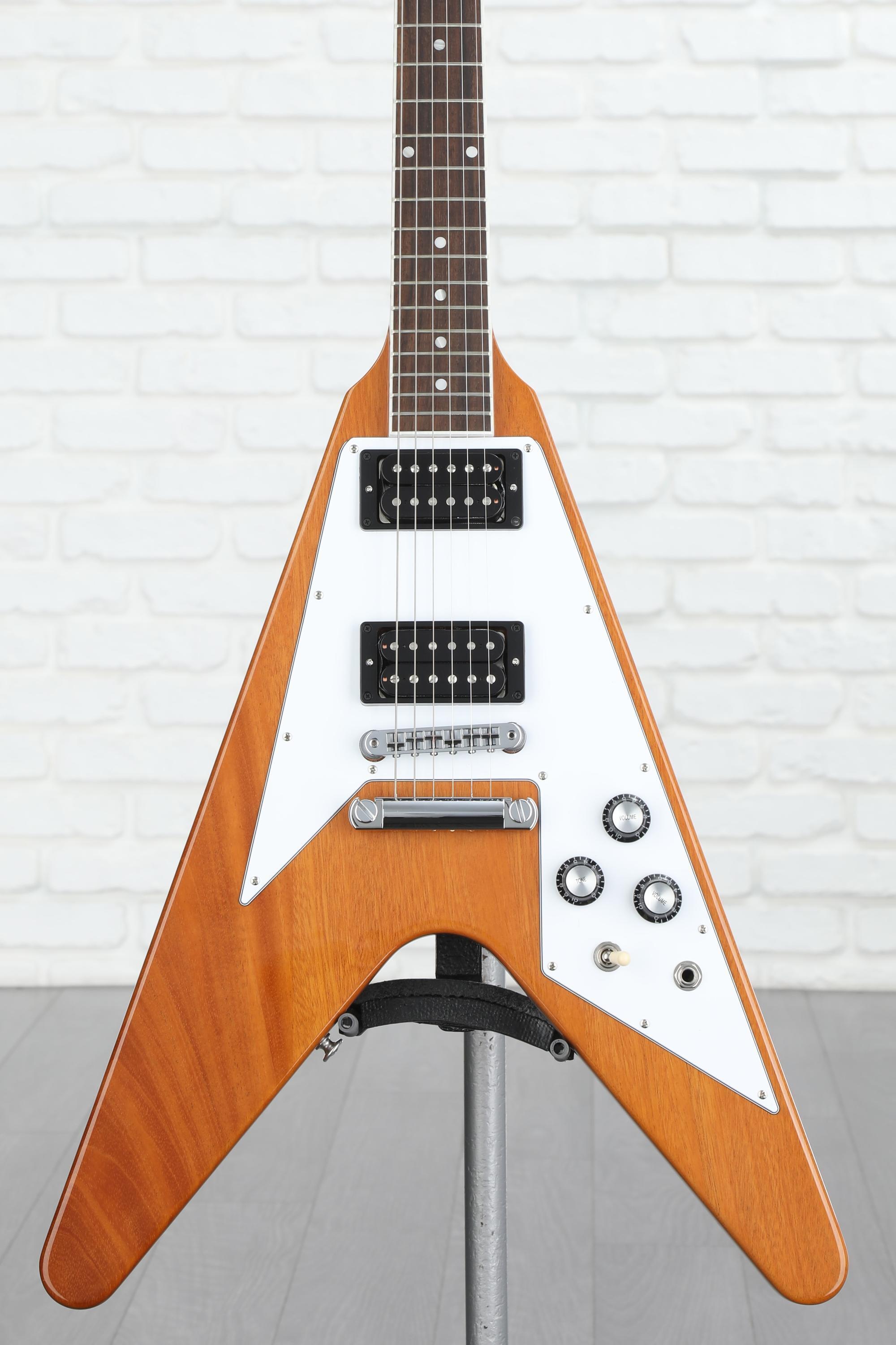 Gibson 70s Flying V Electric Guitar - Antique Natural | Sweetwater