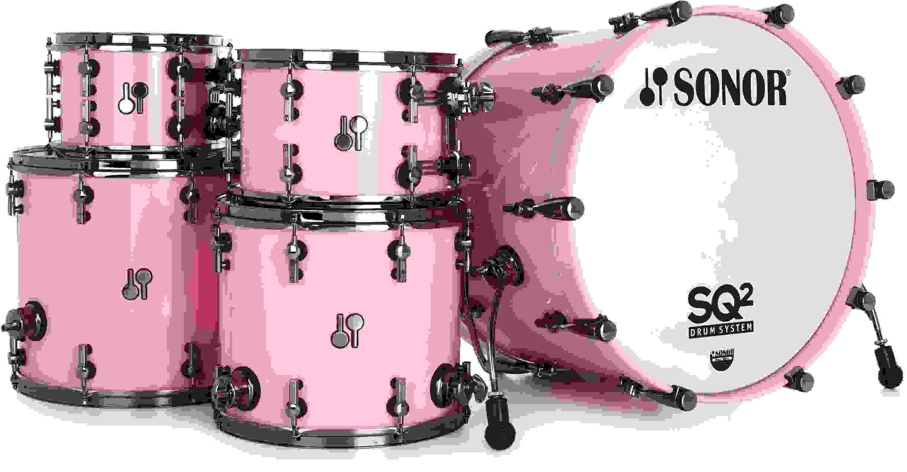 Sonor SQ2 Maple 5-piece Shell Pack - Light Pink | Sweetwater