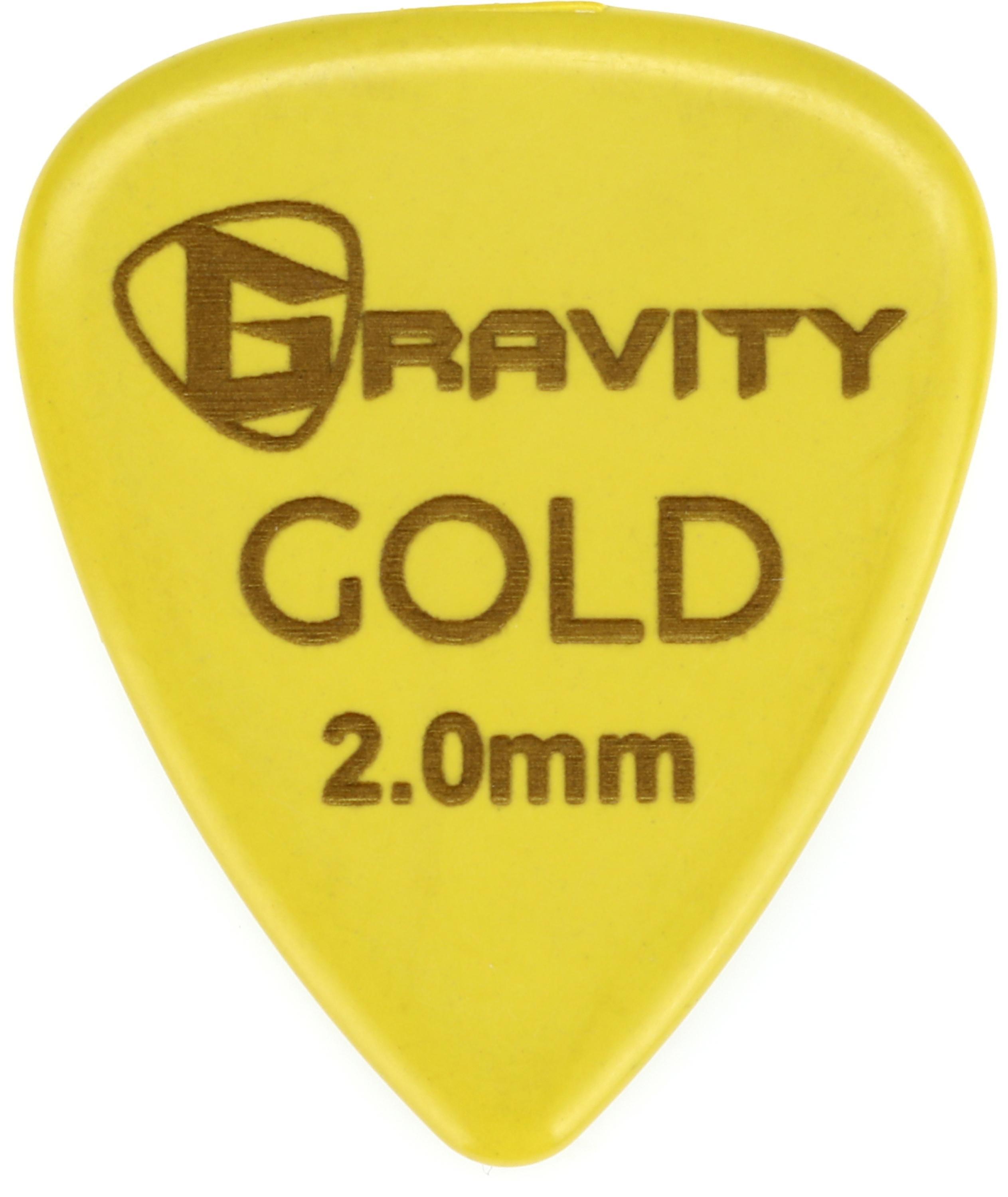 Gravity Picks Colored Gold Traditional Teardrop Guitar Pick - 2.0mm ...