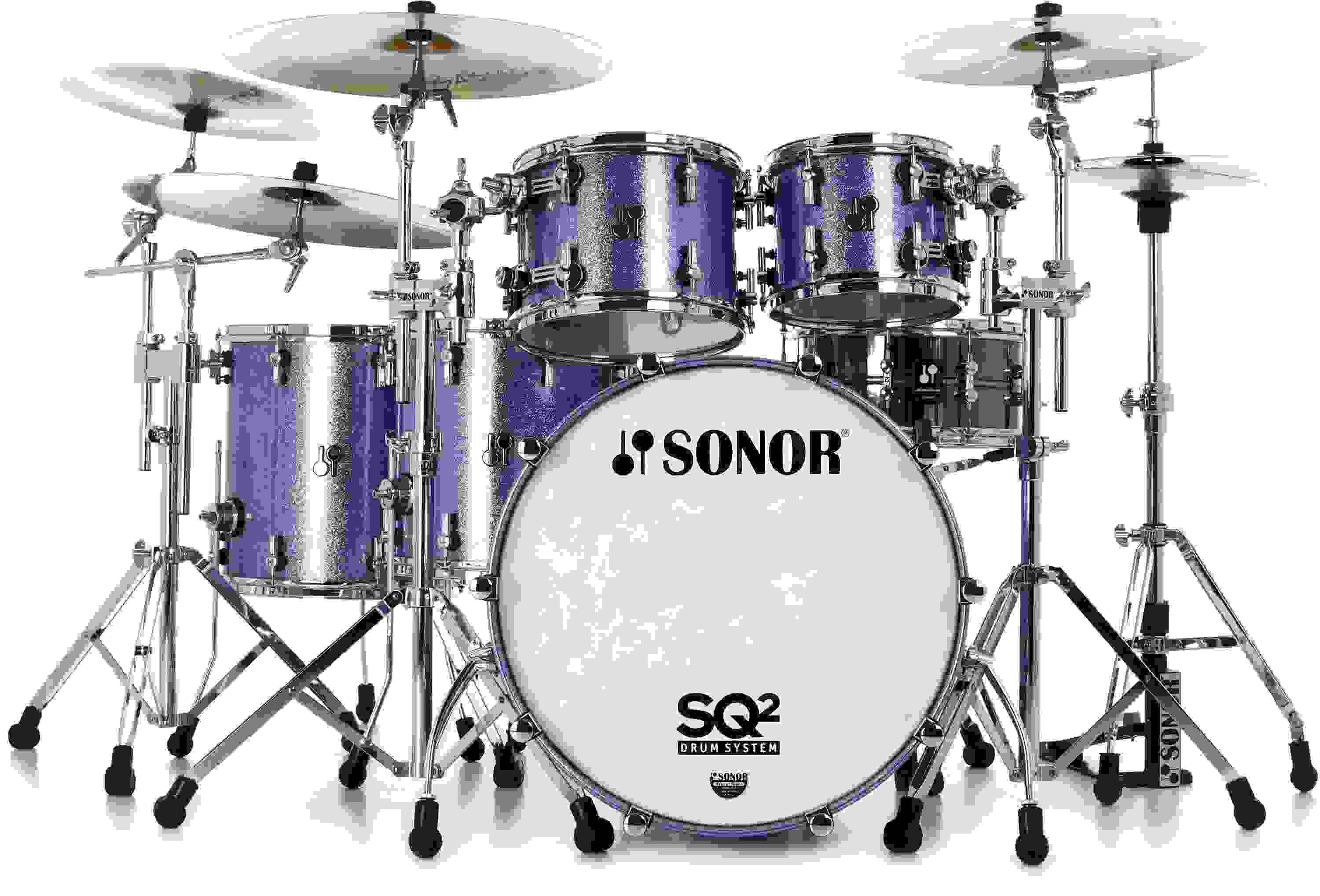 Sonor SQ2 Maple 5-piece Shell Pack - Amethyst Sparkle | Sweetwater
