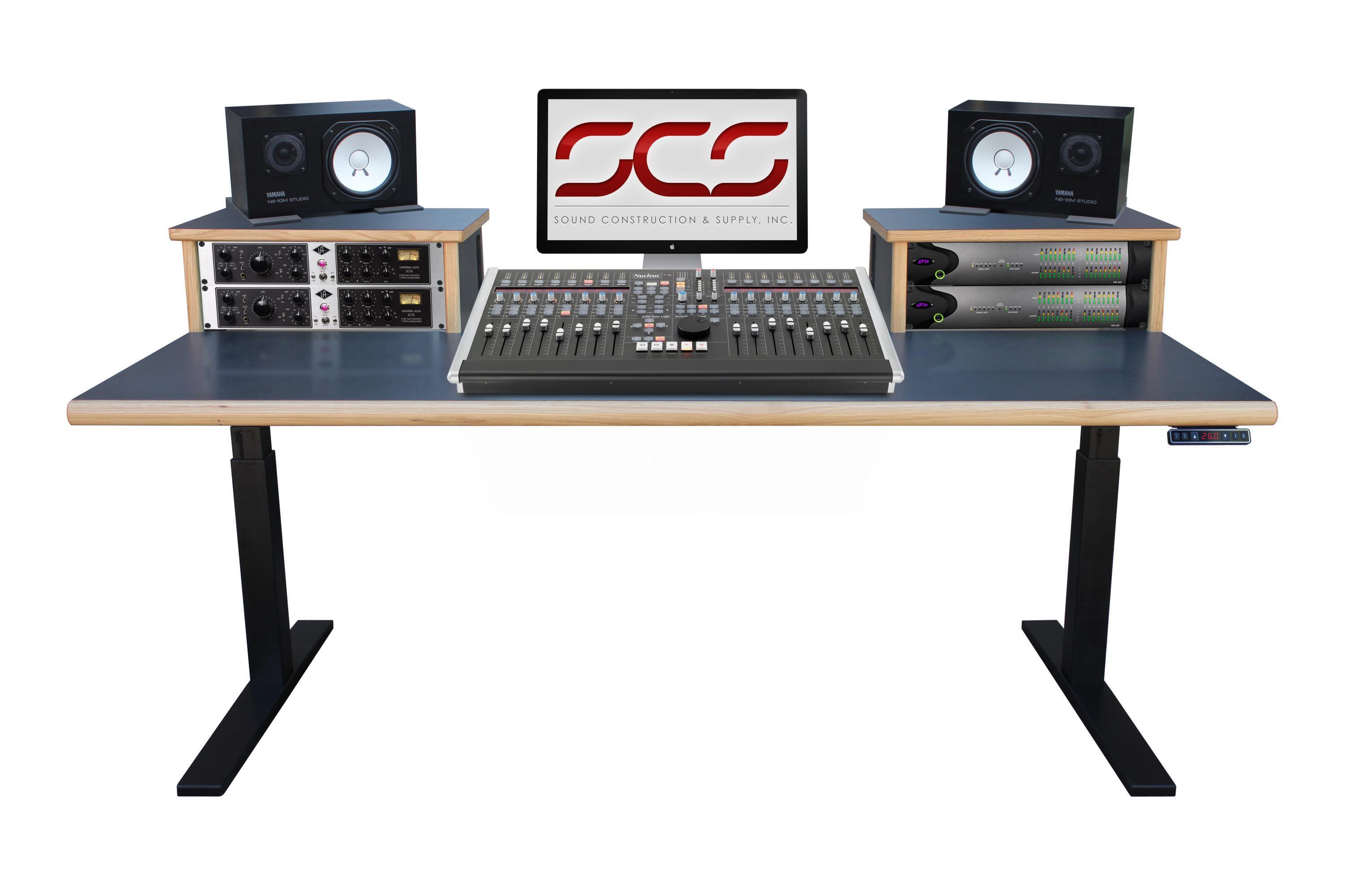 Sound Construction SCS Elevation Workstation 4x2 Studio Desk - Oak ...