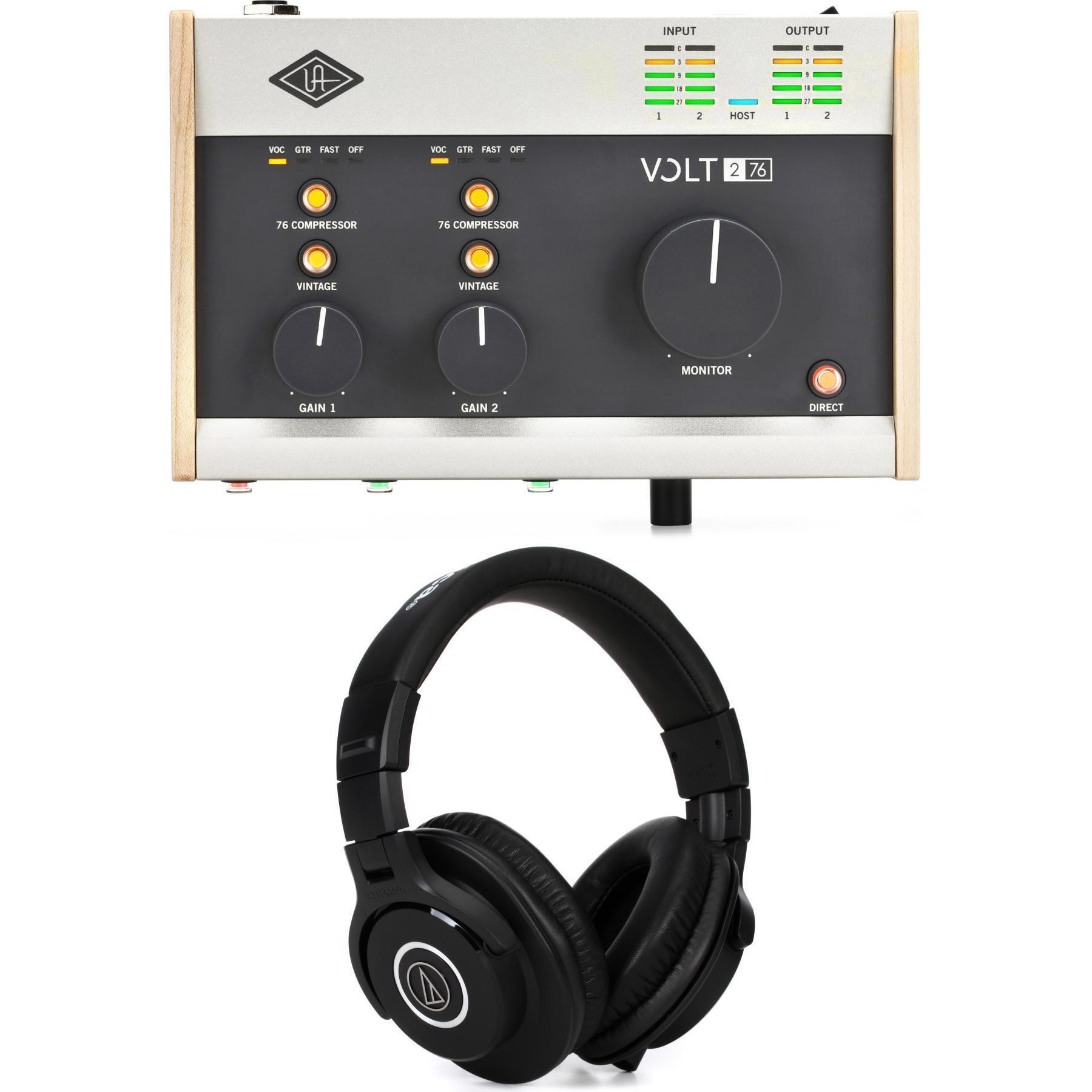 Universal Audio Volt 276 USB-C Audio Interface and Headphones | Sweetwater