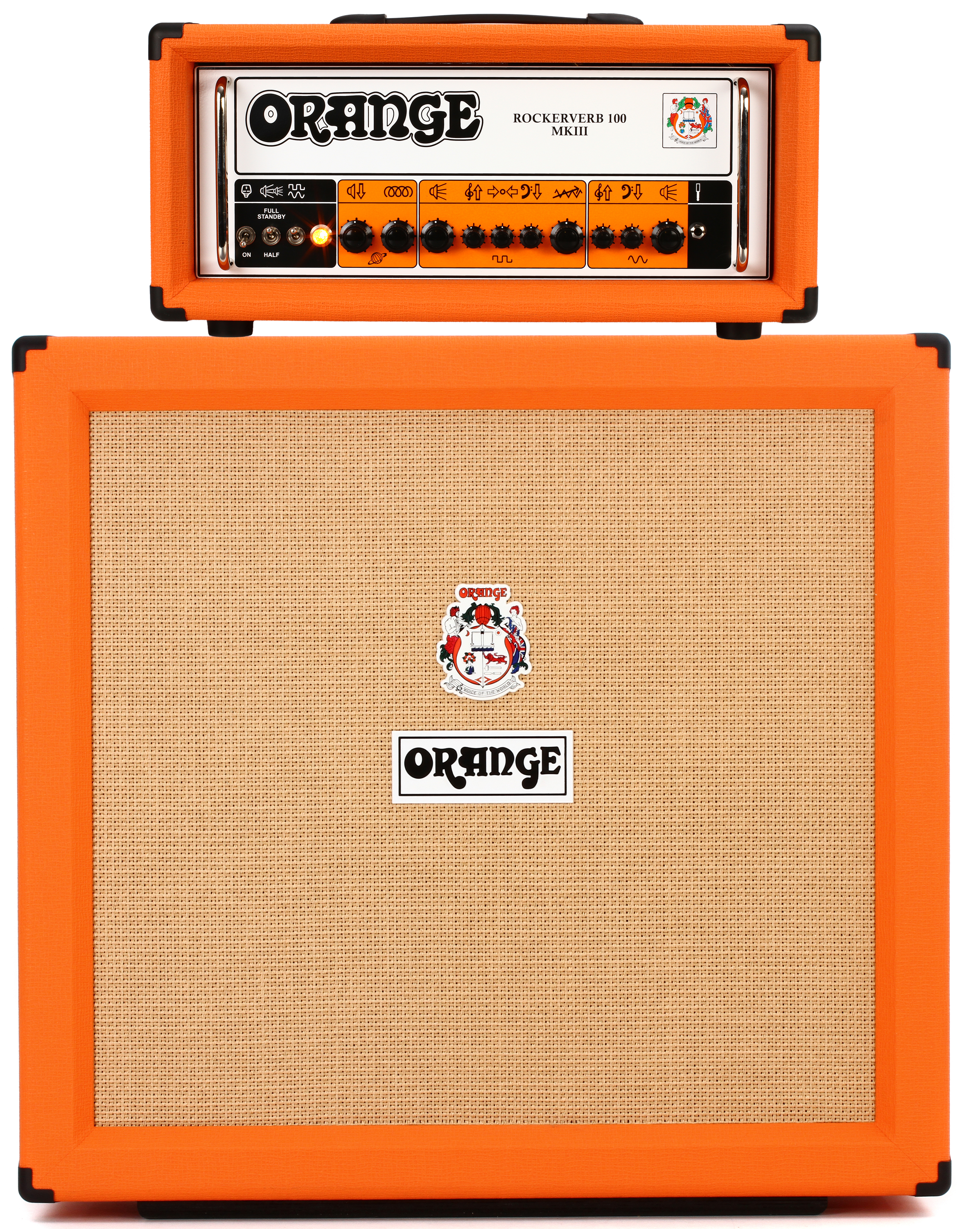 Orange Rockerverb 100 MKIII - 100-watt 2-channel Tube Head and 4x12 ...