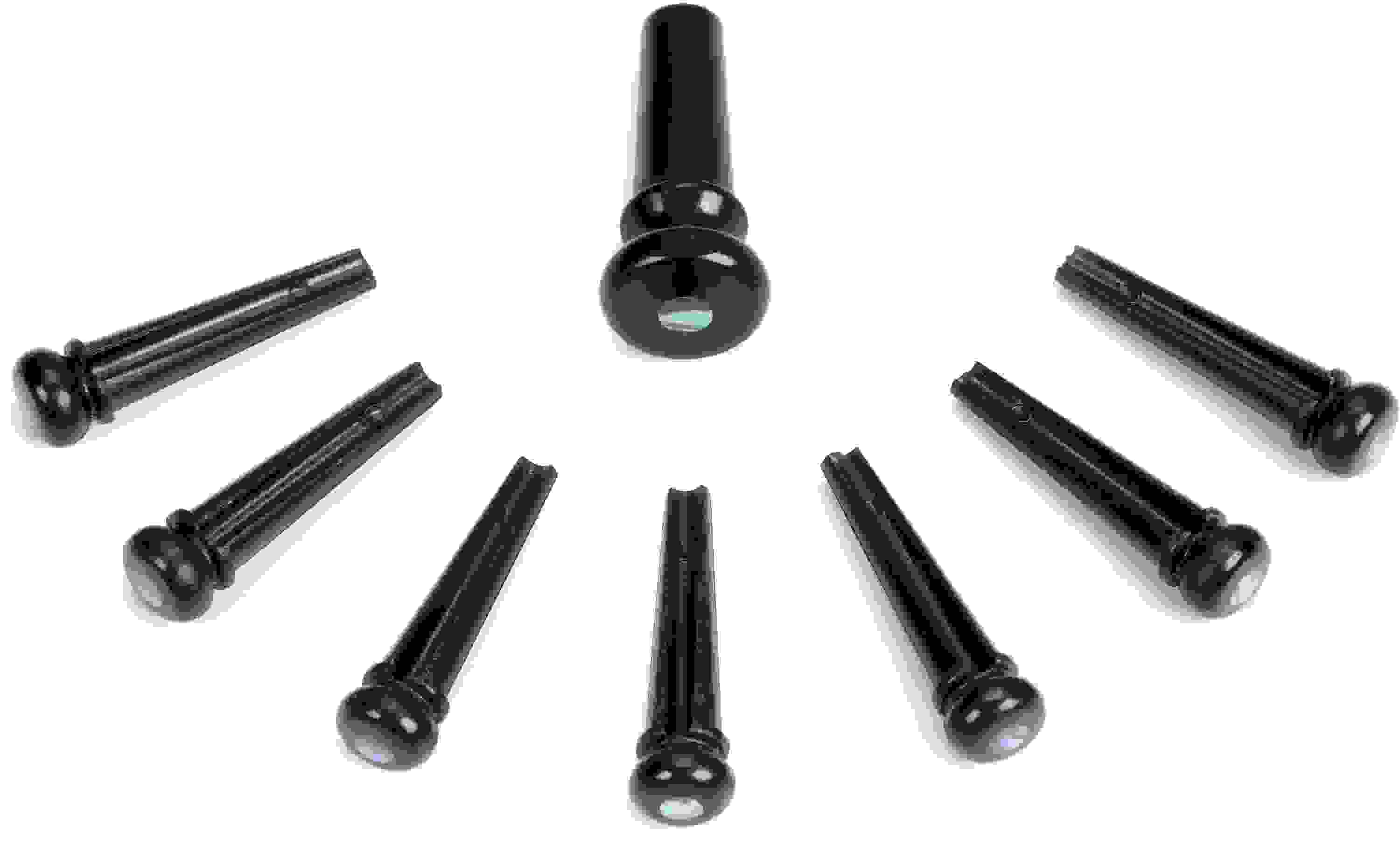Martin Pearl Inlaid Bridge & End Pins - Black | Sweetwater