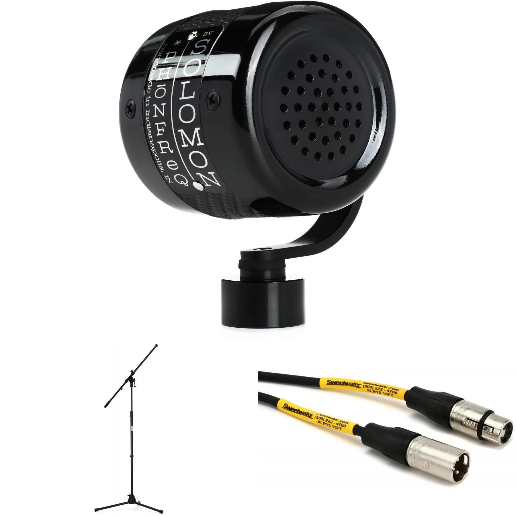 Solomon PhonFreq Telephone-style Dynamic Microphone with Stand and ...