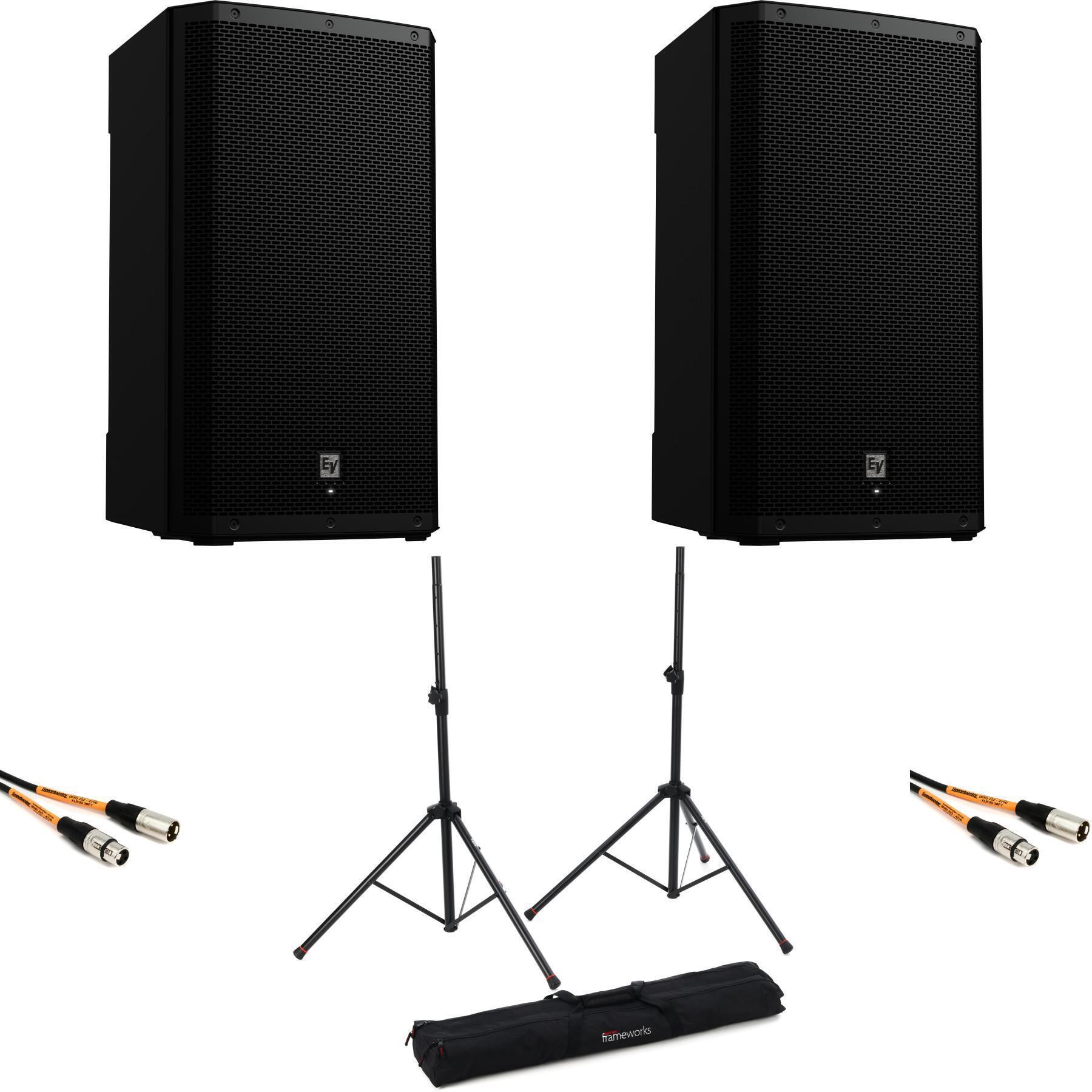 Electro-Voice ZLX-15P-G2 1000W 15-inch Powered Speakers with Stands and ...