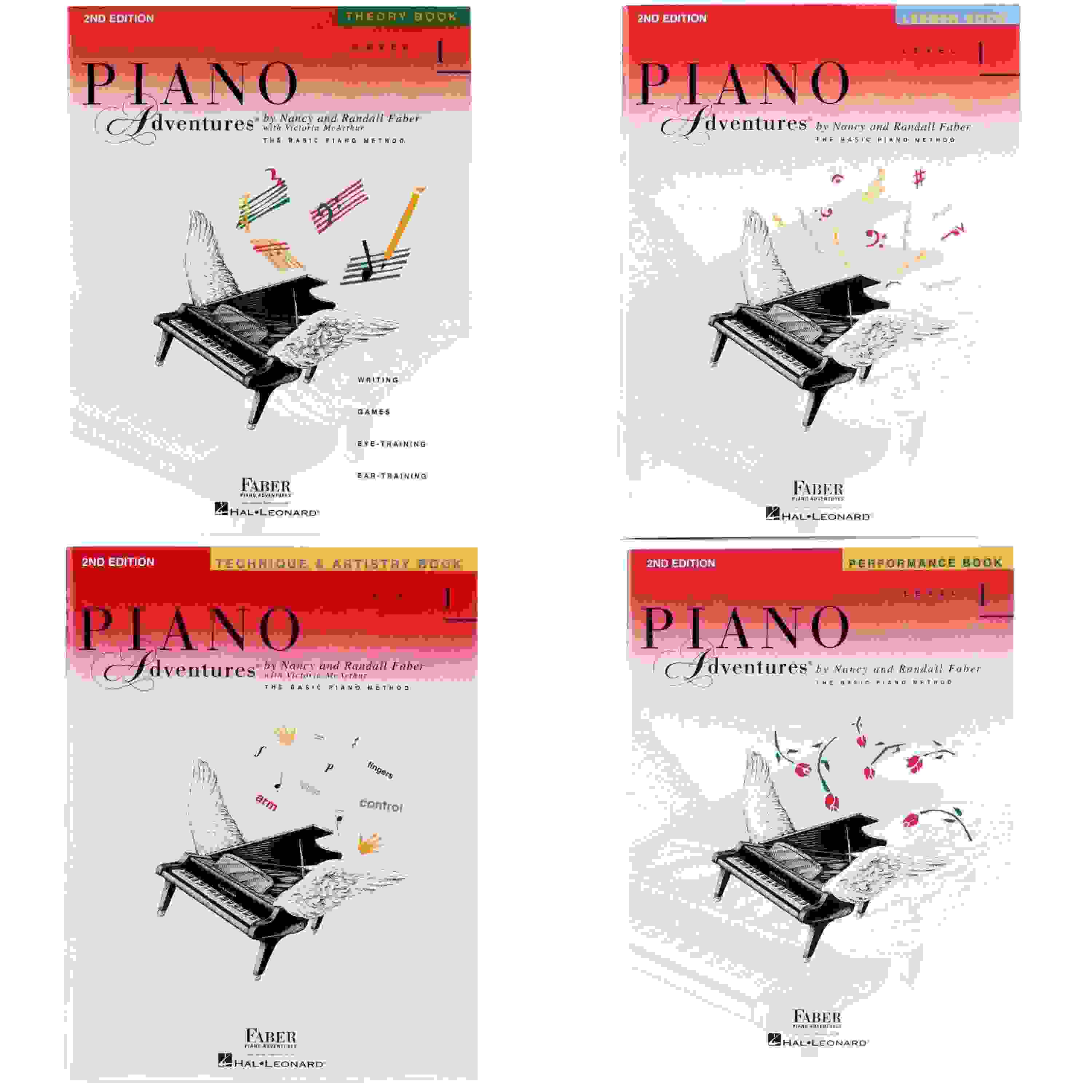 Faber Piano Adventures Level 1 - 4 Book Bundle | Sweetwater