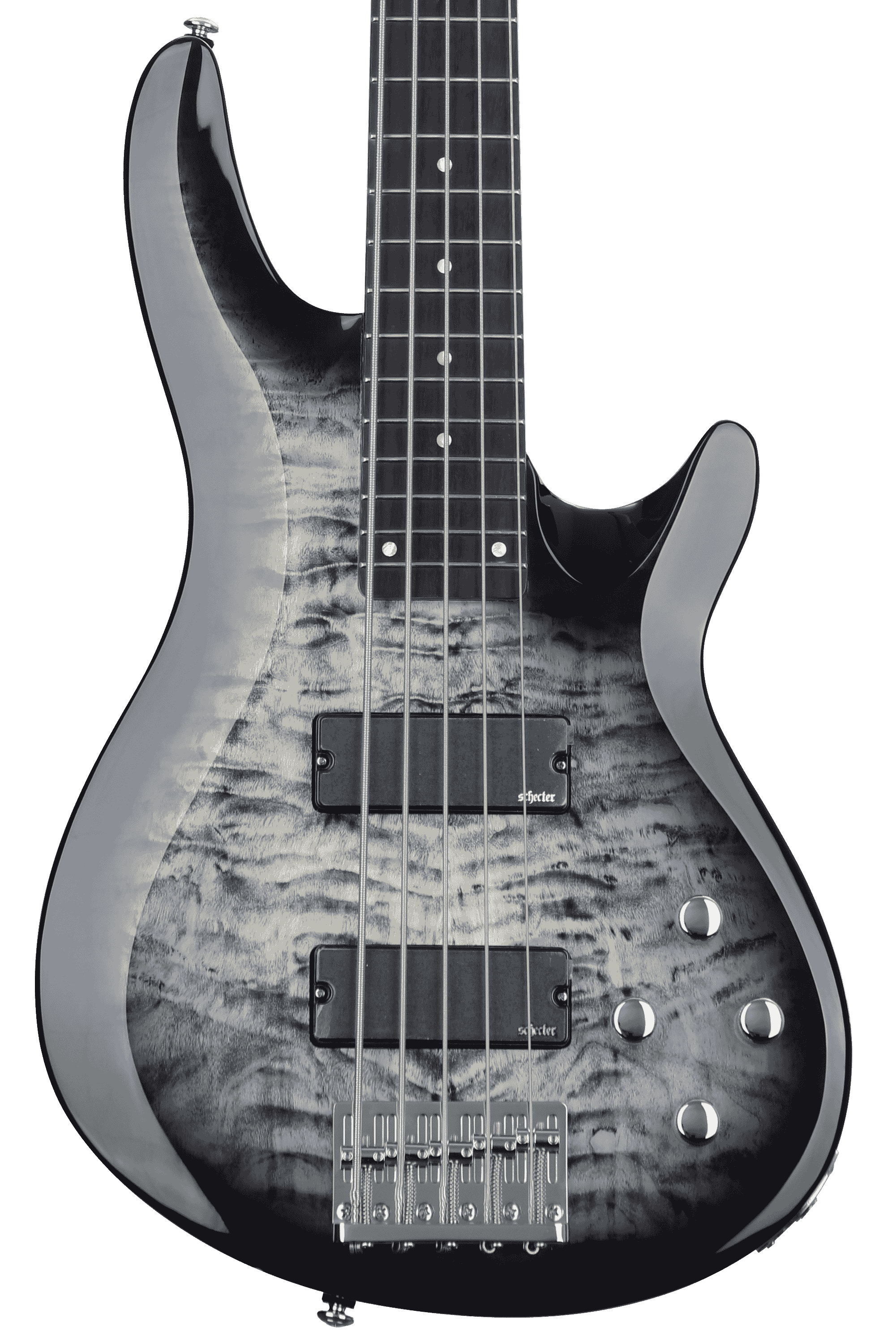 Schecter C-5 Plus 5-string Bass Guitar - Charcoal Burst | Sweetwater