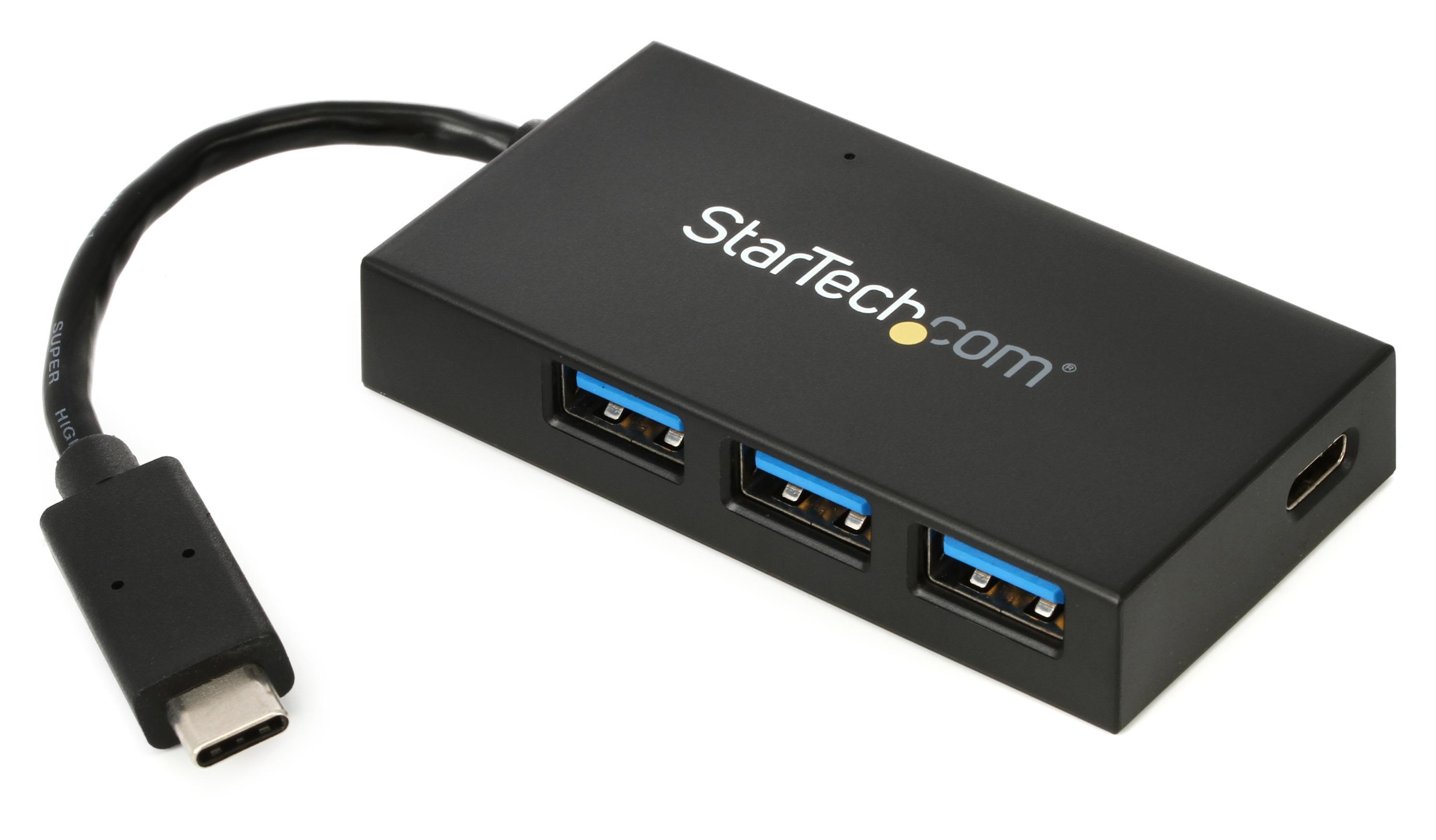 StarTech.com 4-Port USB-C Hub USB-C to 1x USB-C & 3x USB-A | Sweetwater