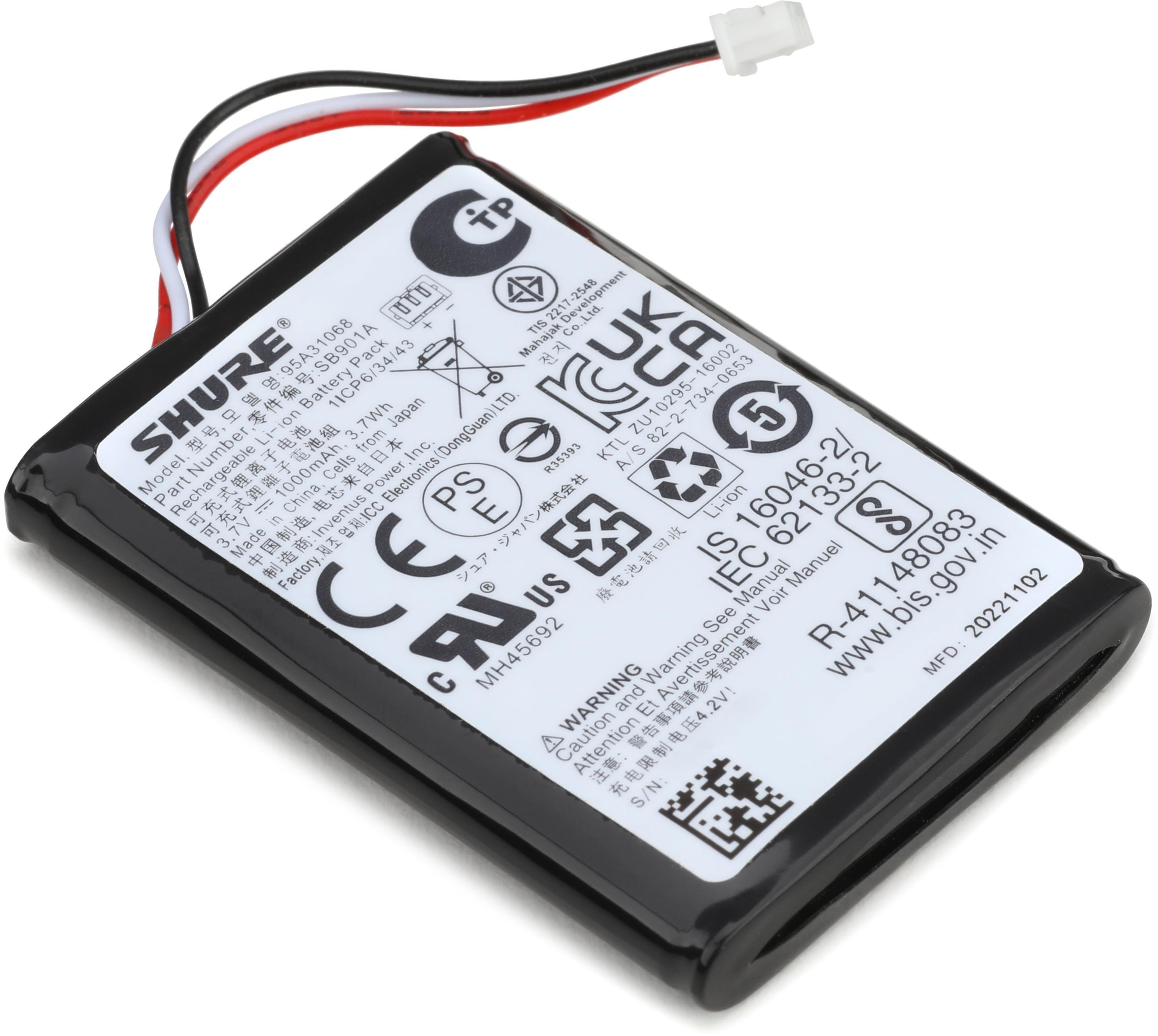 Shure SB901A Rechargeable Lithium-ion Battery Pack | Sweetwater