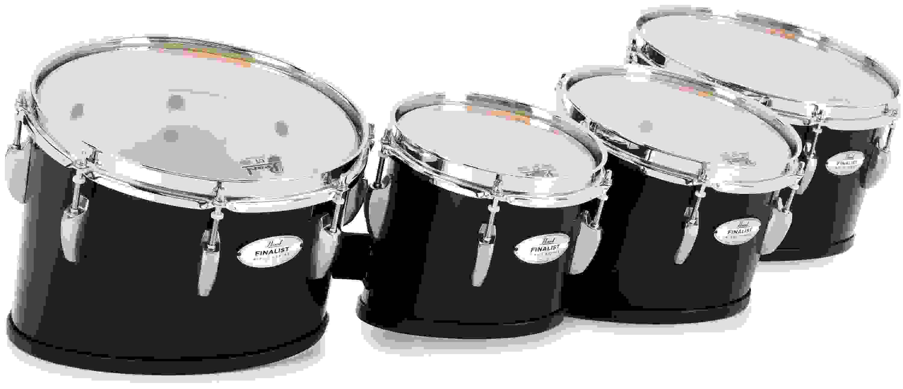 Pearl Finalist Marching Tenor Drums - 8/10/12/13 inch, Midnight Black ...