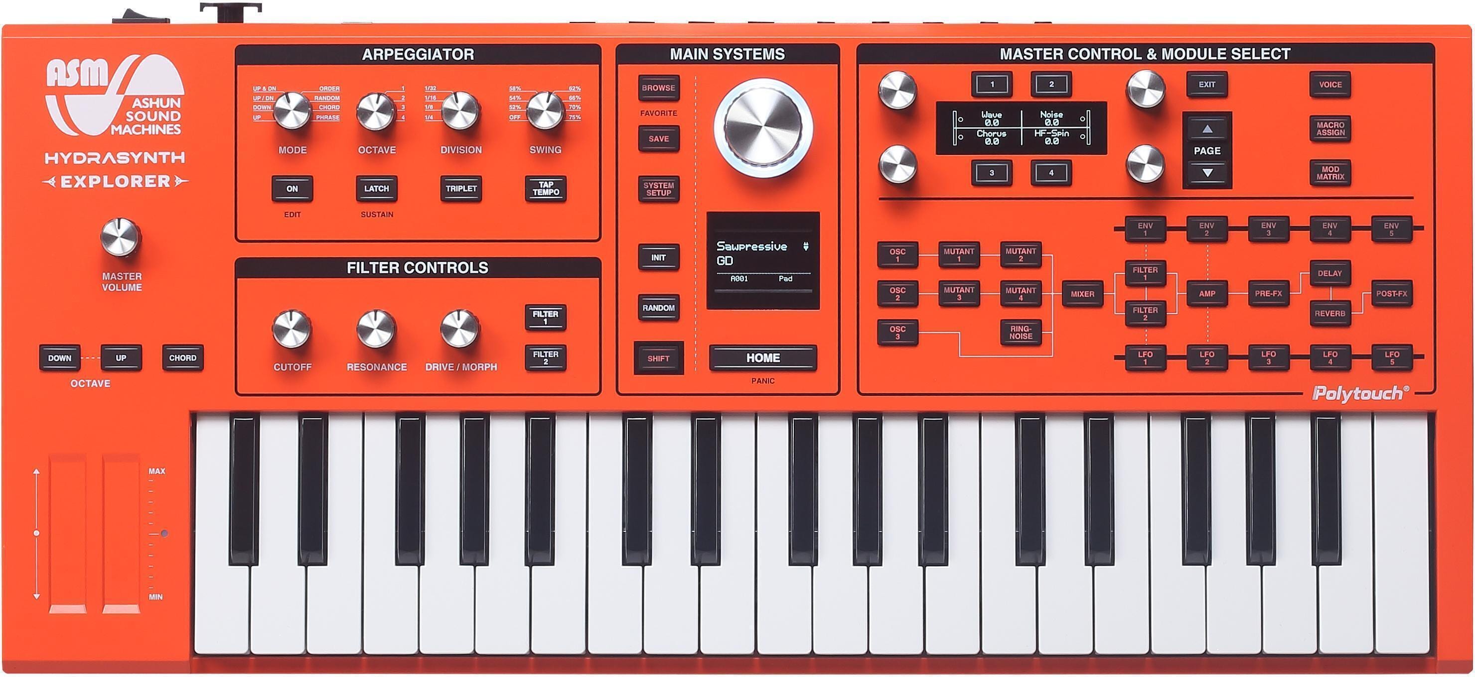 ASM Hydrasynth Explorer Portable Polyphonic Wave Morphing Synthesizer ...