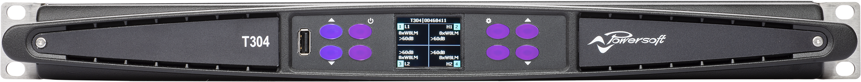 Powersoft T304 3,000-watt 4-channel Power Amplifier with Dante | Sweetwater