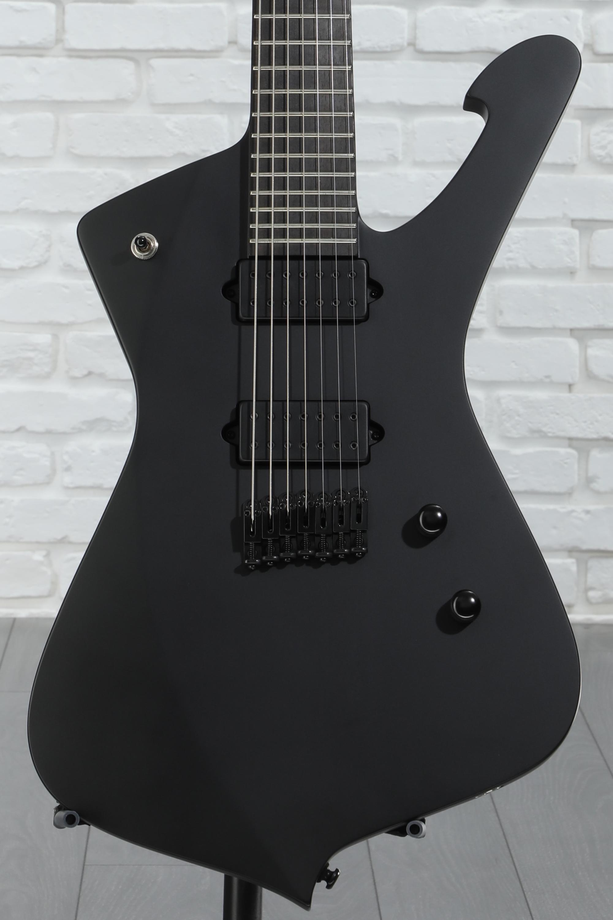 Ibanez Iron Label Iceman 7-string - Black Flat | Sweetwater