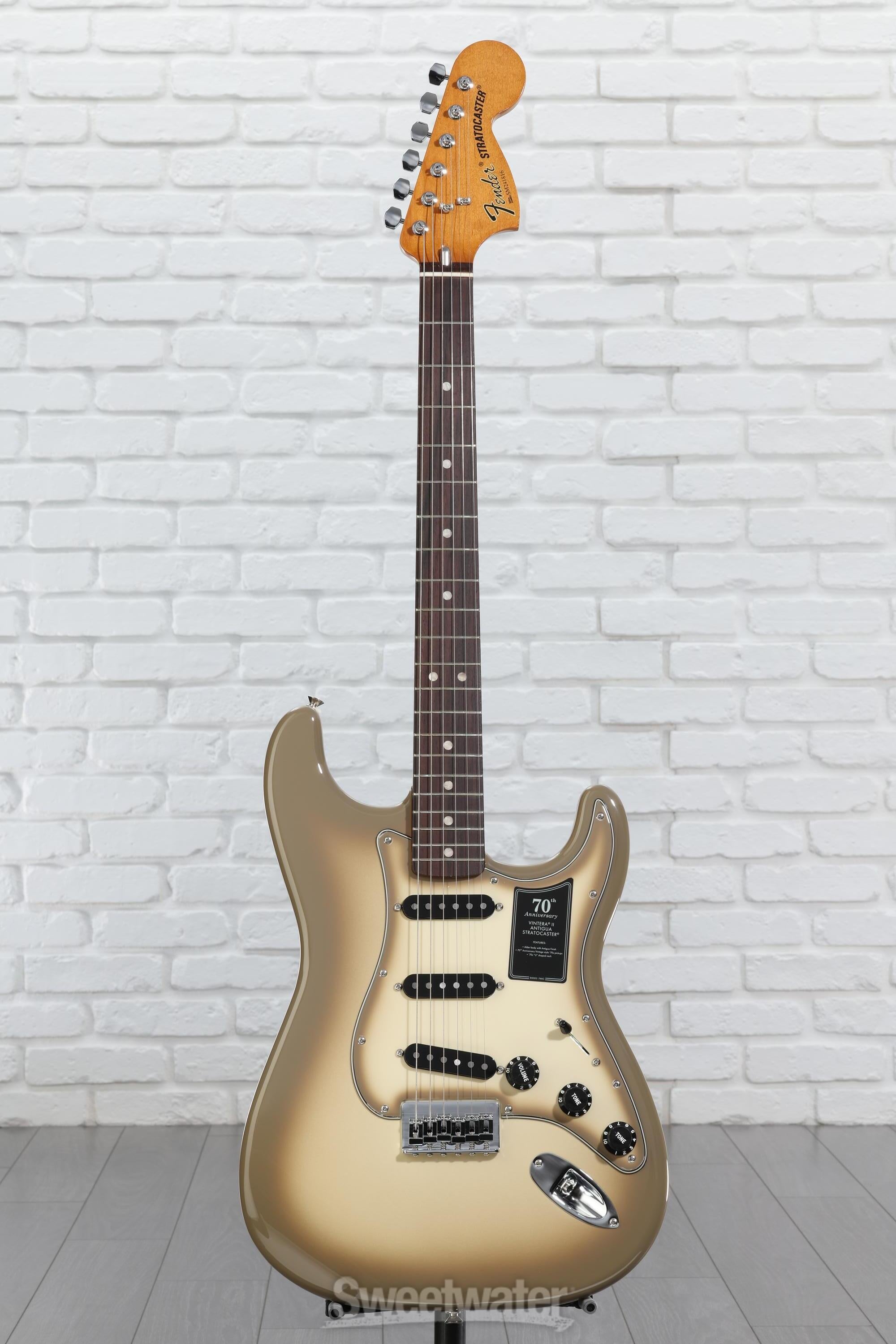 Fender 70th-anniversary Vintera II Antigua Stratocaster Electric Guitar ...
