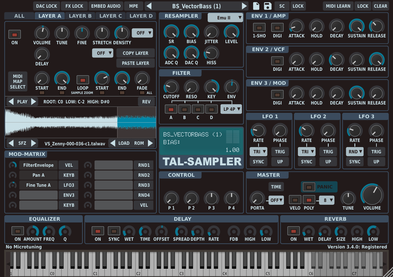 TAL Software TAL-Sampler Software Sampler Synthesizer | Sweetwater