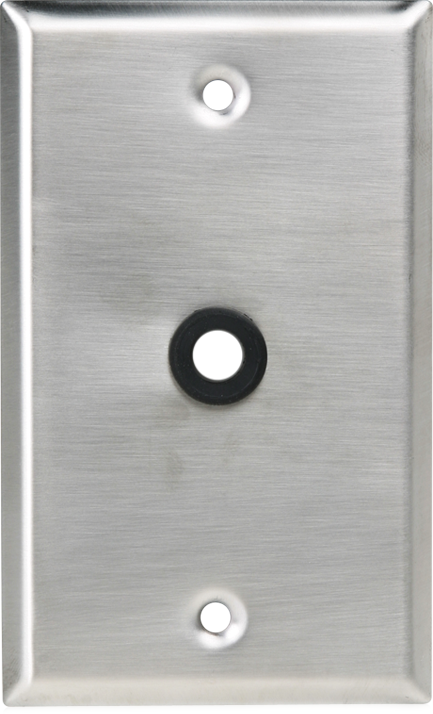 AtlasIED SG-38GH Single Gang Stainless Steel Plate with .375 inch Hole ...
