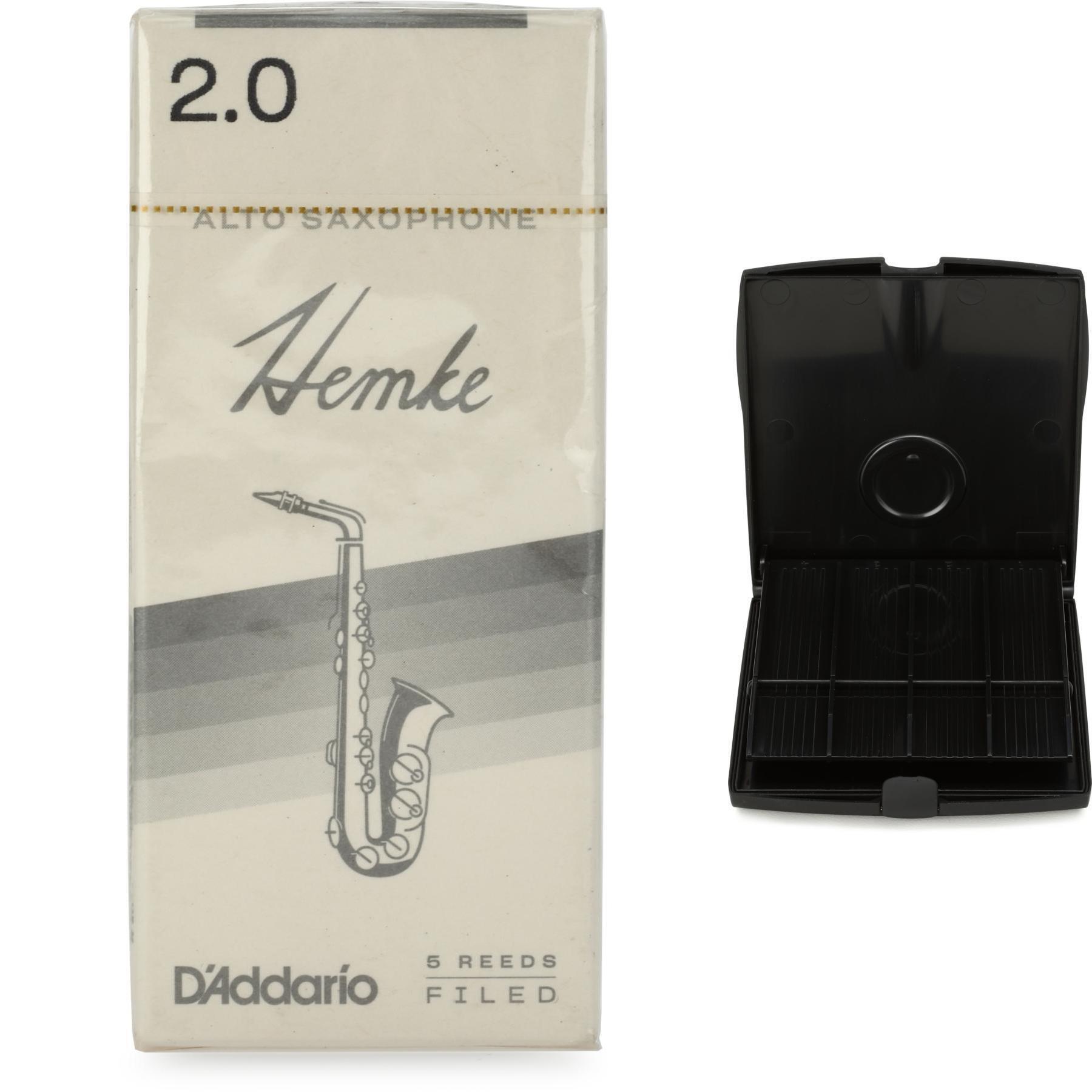 D'Addario Frederick L. Hemke Alto Saxophone Reeds (5-pack) with Reed ...