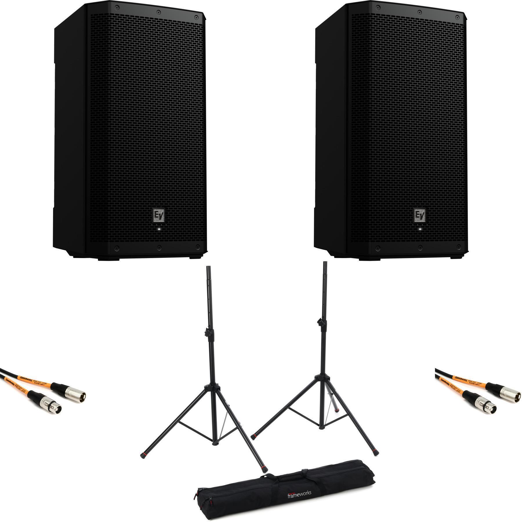 Electro-Voice ZLX-12P-G2 1000W 12-inch Powered Speakers with Stands and ...