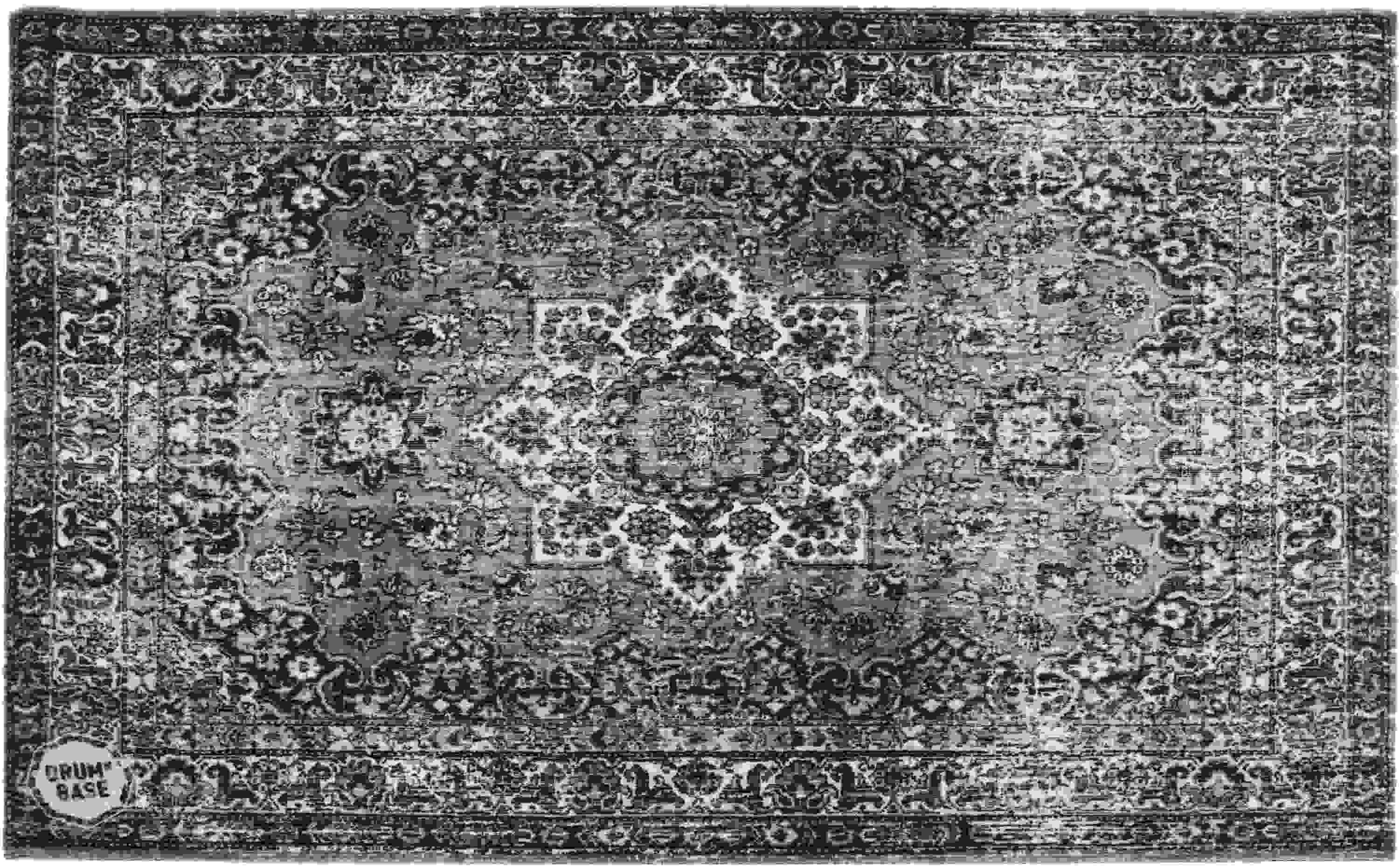 Drum N Base Vintage Persian Style Stage Rug - 4.26 x 3 foot Gray ...