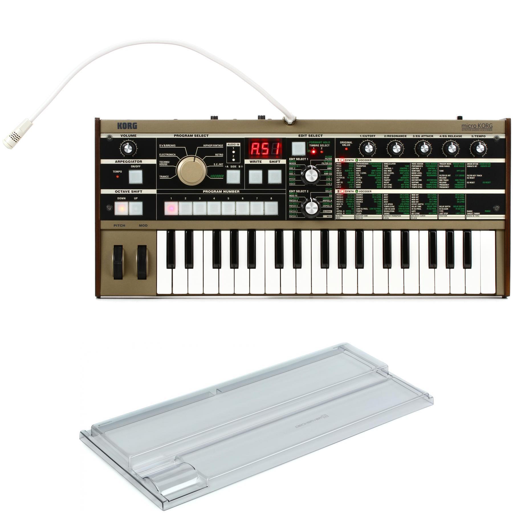Korg microKORG Synthesizer with Vocoder and Decksaver Cover | Sweetwater