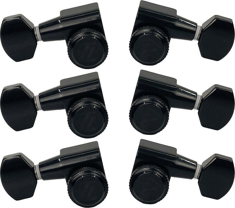 AllParts True Lok Mid-size Locking Tuners - 3+3, Black | Sweetwater
