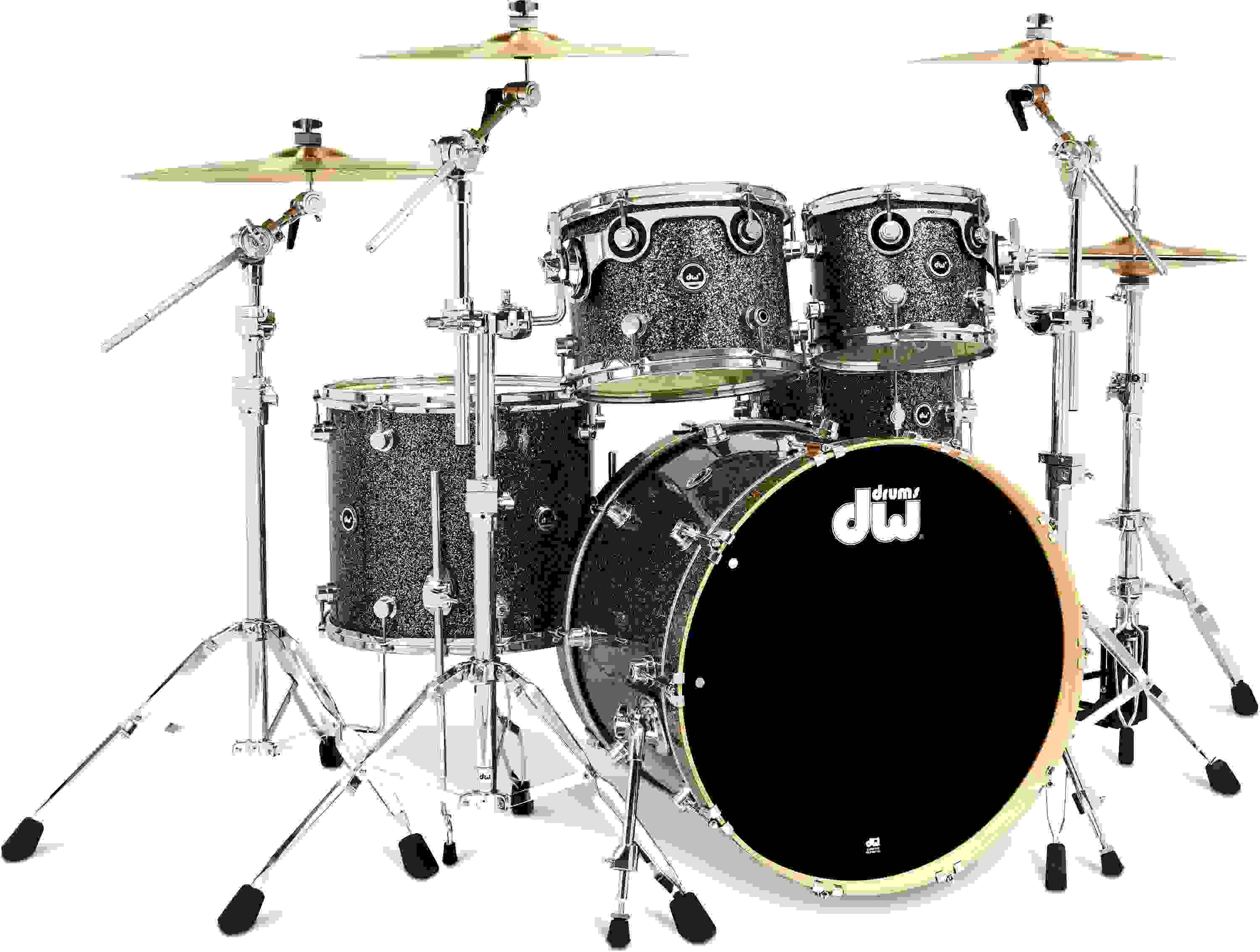 DW DWe 5-piece Drum Kit Bundle - Black Galaxy FinishPly | Sweetwater