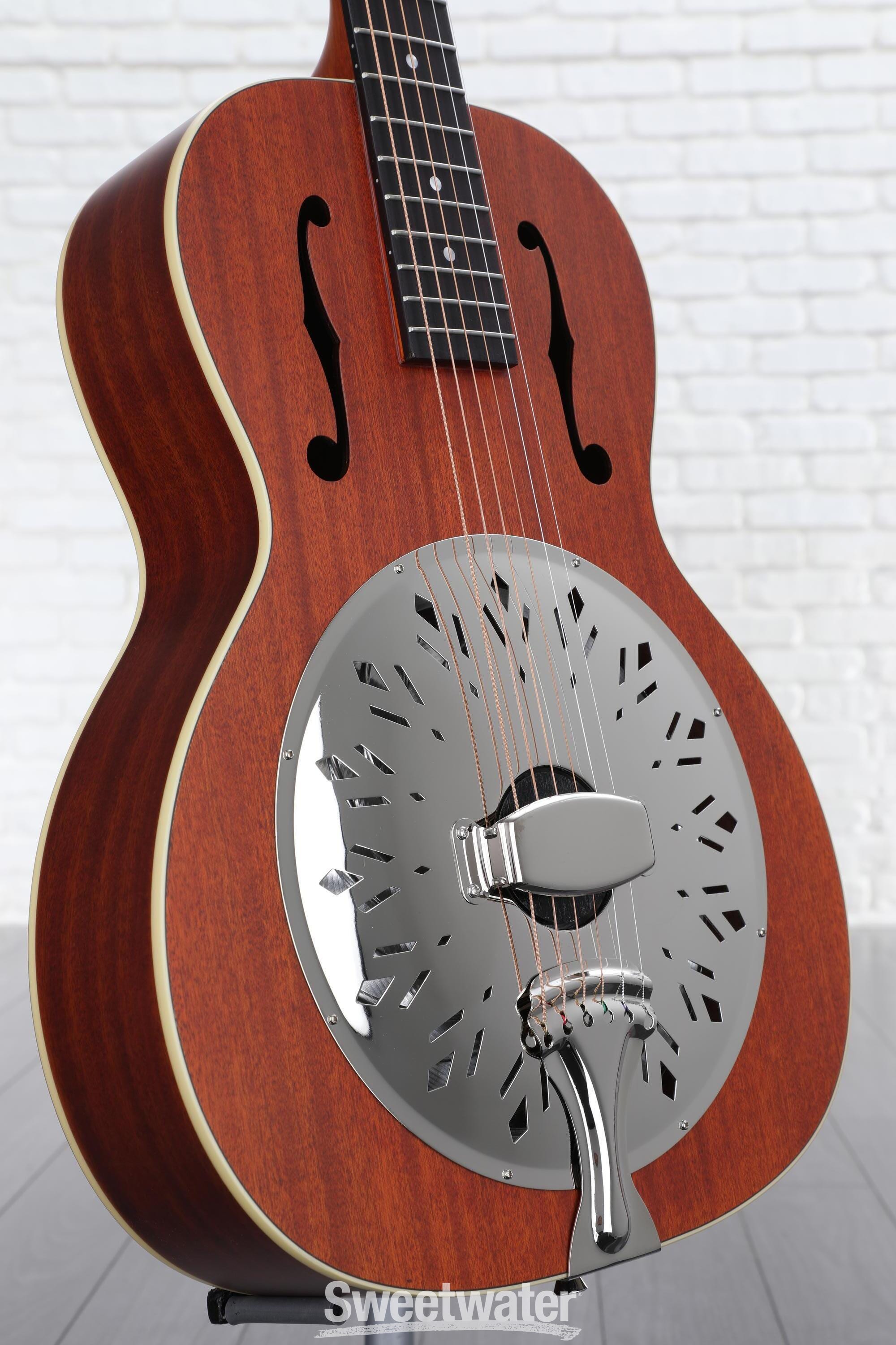 Recording King Rattlesnake Small-body Resonator Guitar - Satin Brown ...