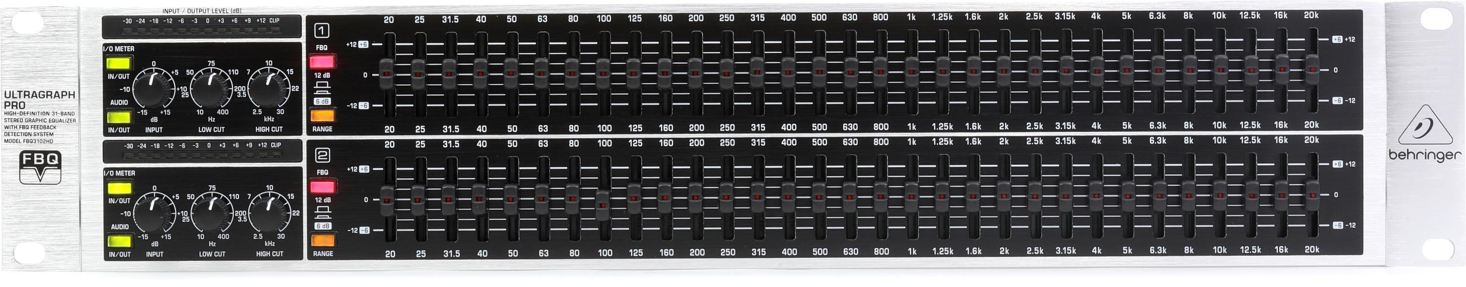 Behringer Ultragraph Pro FBQ3102HD 31-band Stereo Graphic Equalizer ...