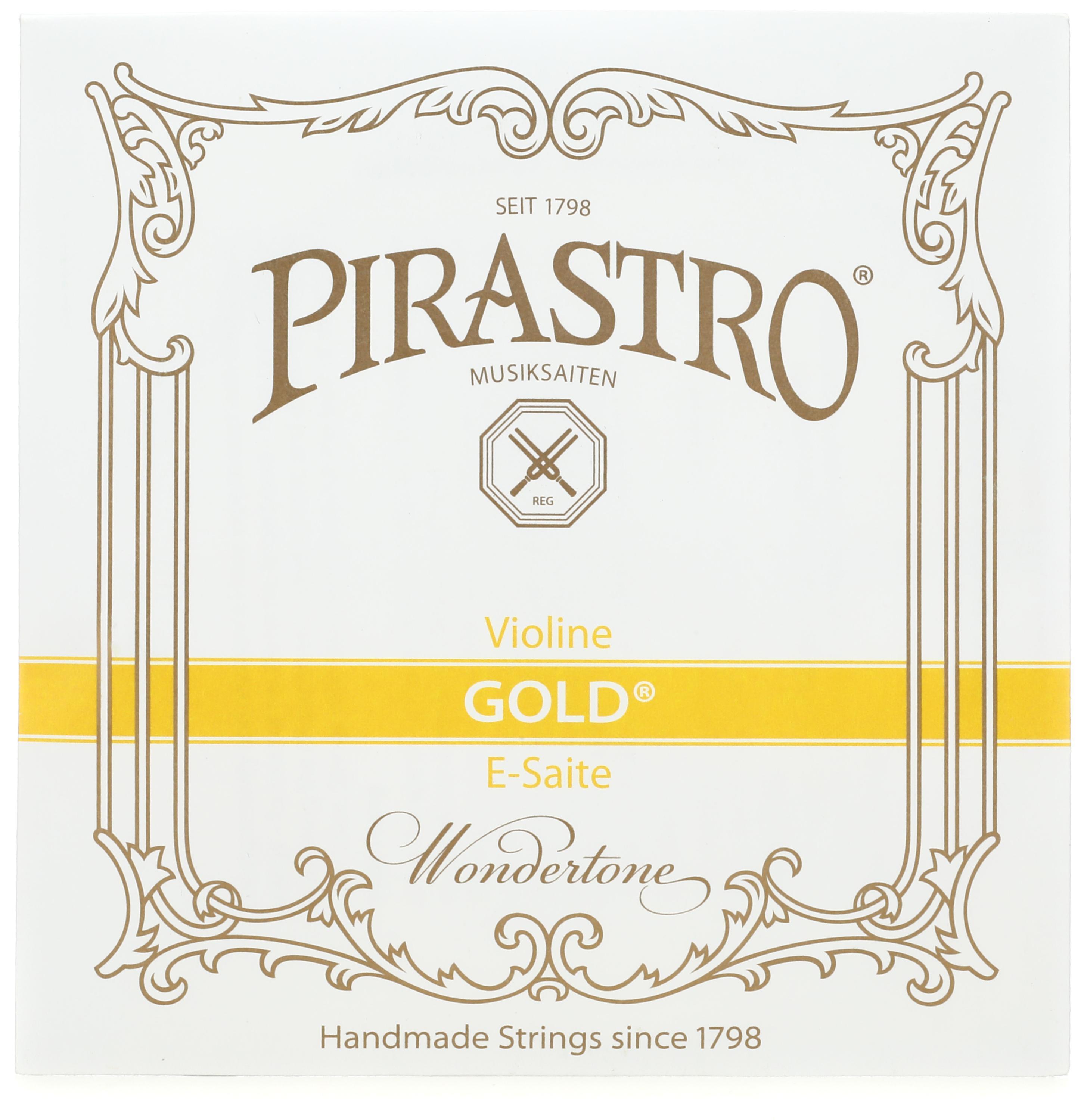 Pirastro Gold Label Wondertone Violin E String - 4/4 Size Steel with ...