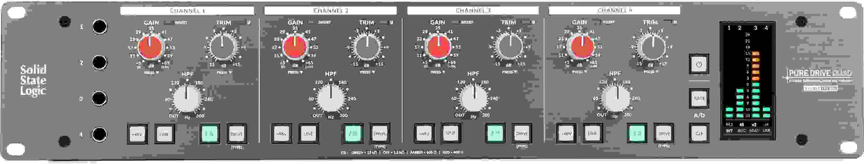 Solid State Logic PureDrive Quad 4-channel Mic/Line/Instrument ...