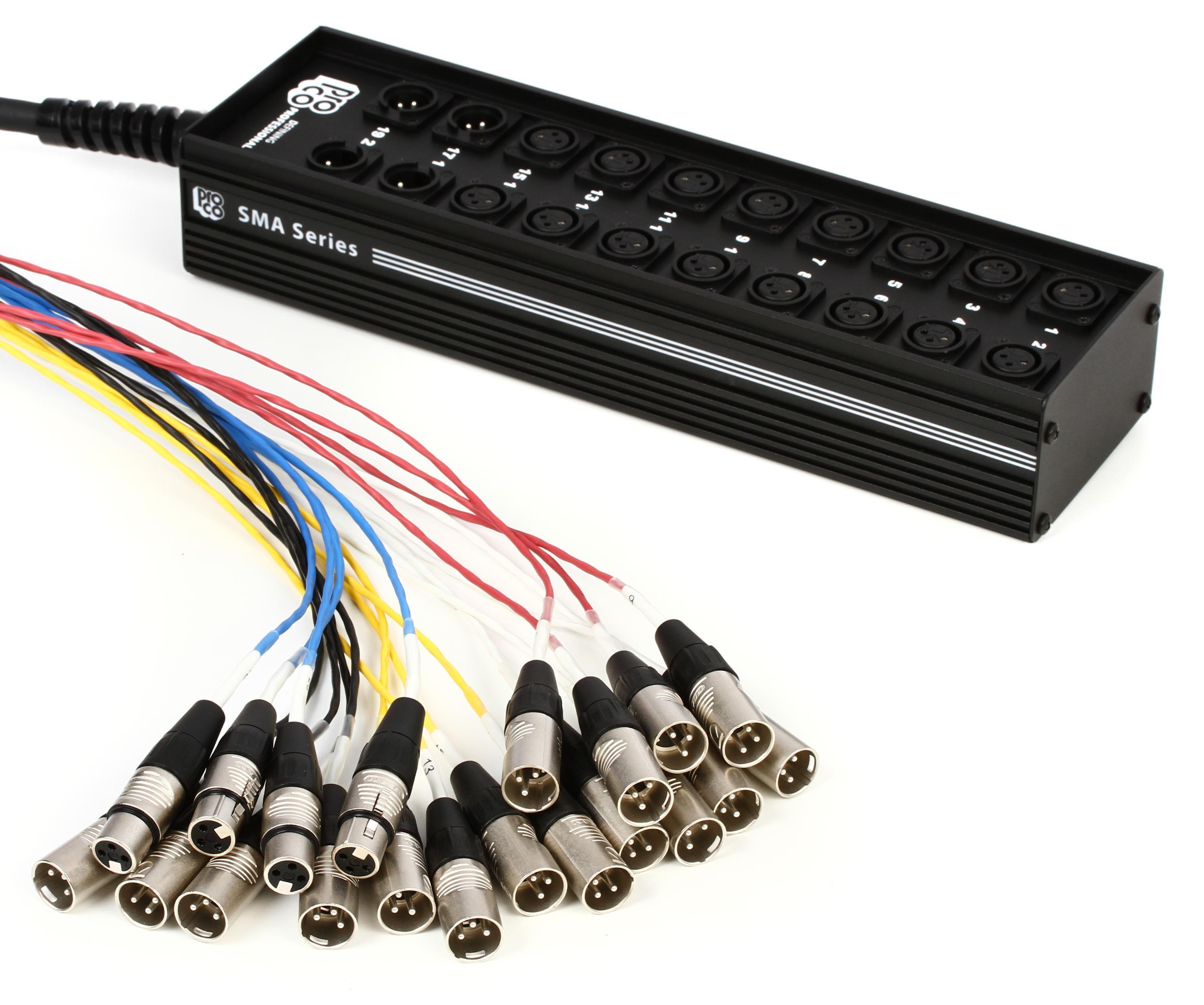 Pro Co SMA1604FBX-25 SMA Series 16x4 Stage Snake with XLR Returns - 25 ...
