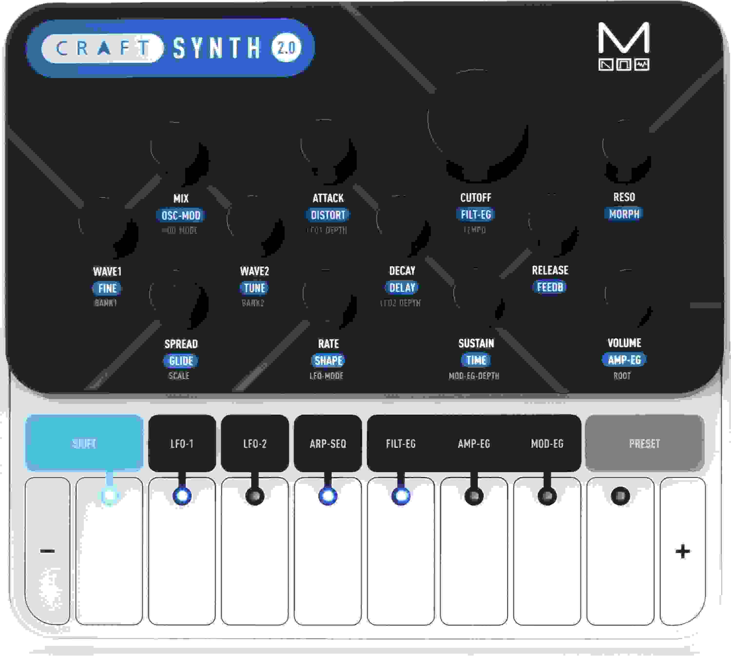 Modal Electronics Craft Synth 2.0 Portable Monophonic Wavetable Synthesizer | Sweetwater