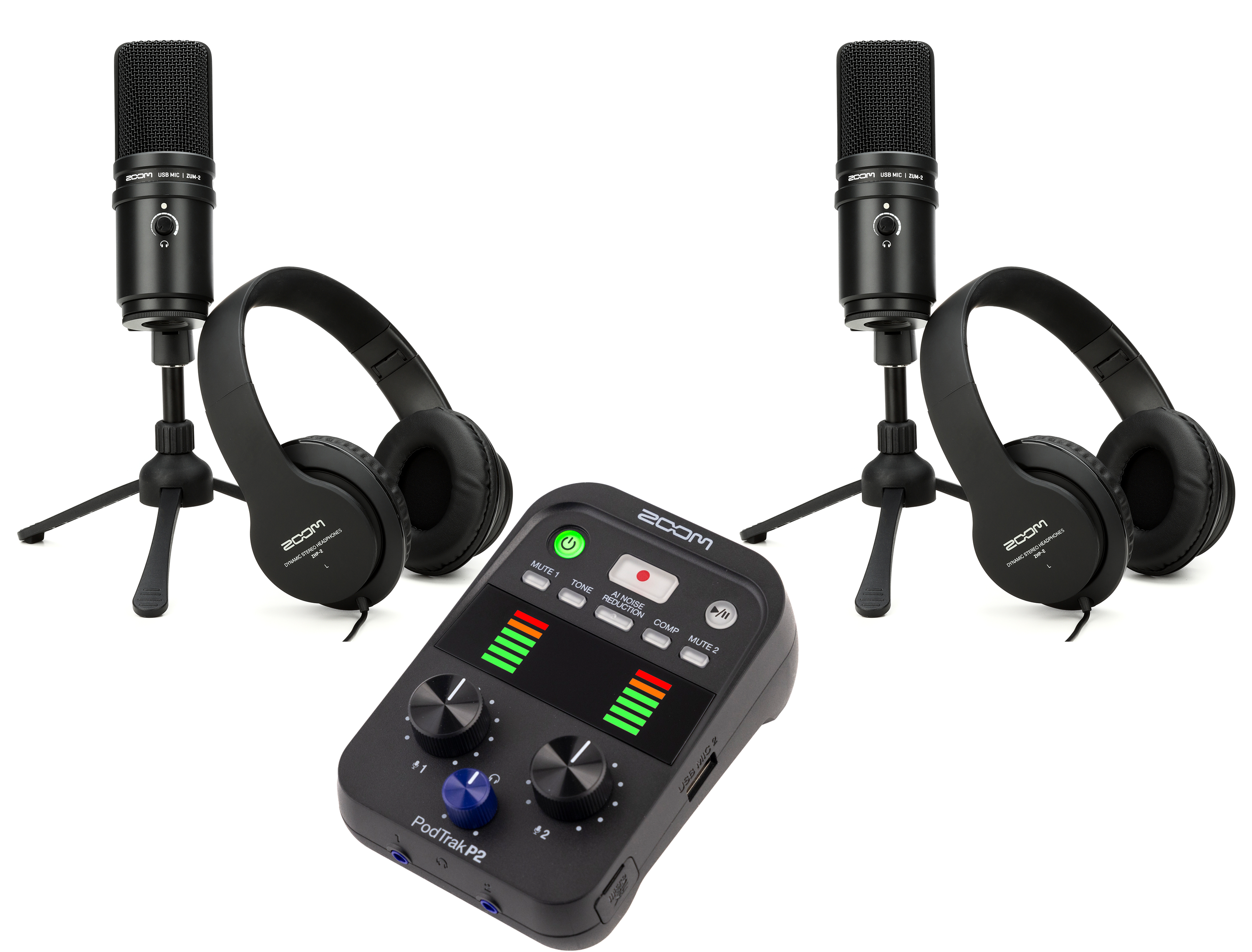Zoom 2 Person Mobile Podcasting Bundle | Sweetwater