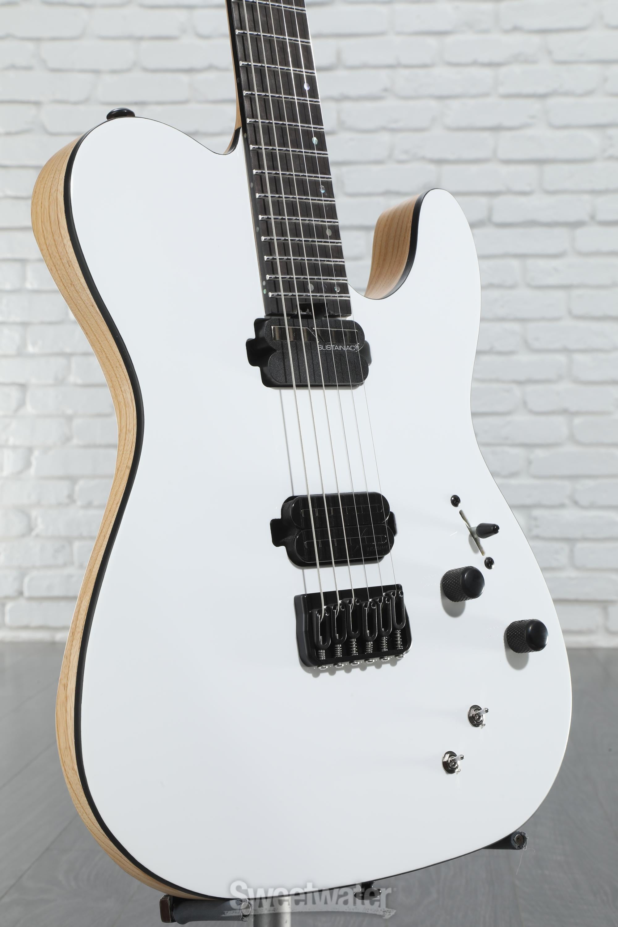 Schecter PT SLS Elite Baritone Electric Guitar - White Gloss ...