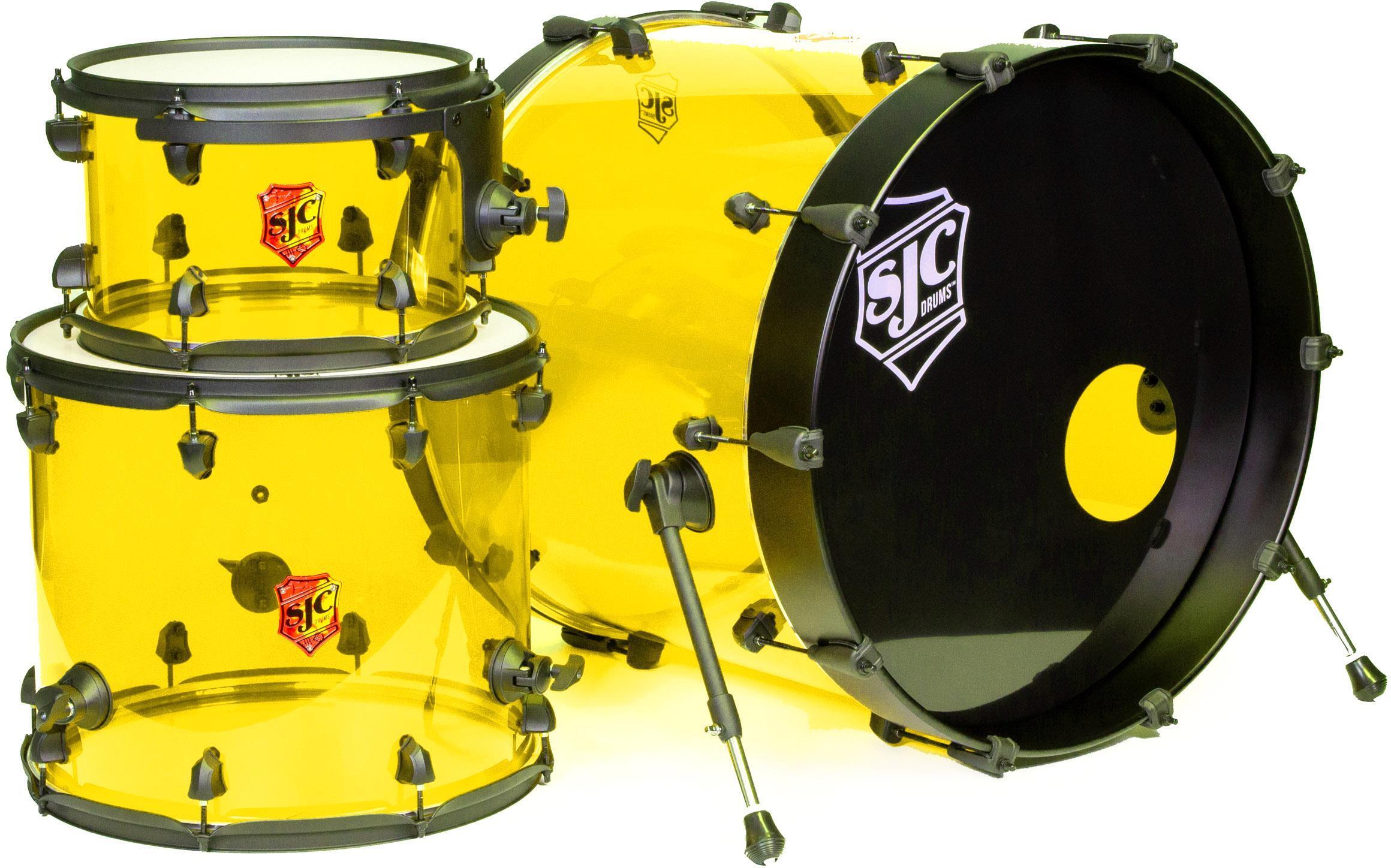 SJC Custom Drums Josh Dun Torch 3-piece Shell Pack - Yellow | Sweetwater